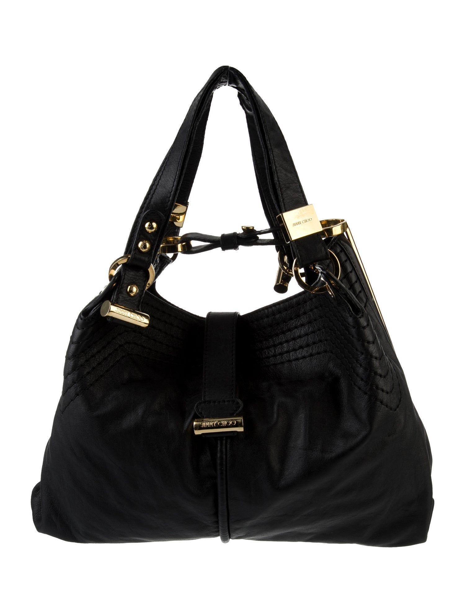 Jimmy Choo Large Leather Tote - Black Totes, Handbags - JIM379651 | The ...
