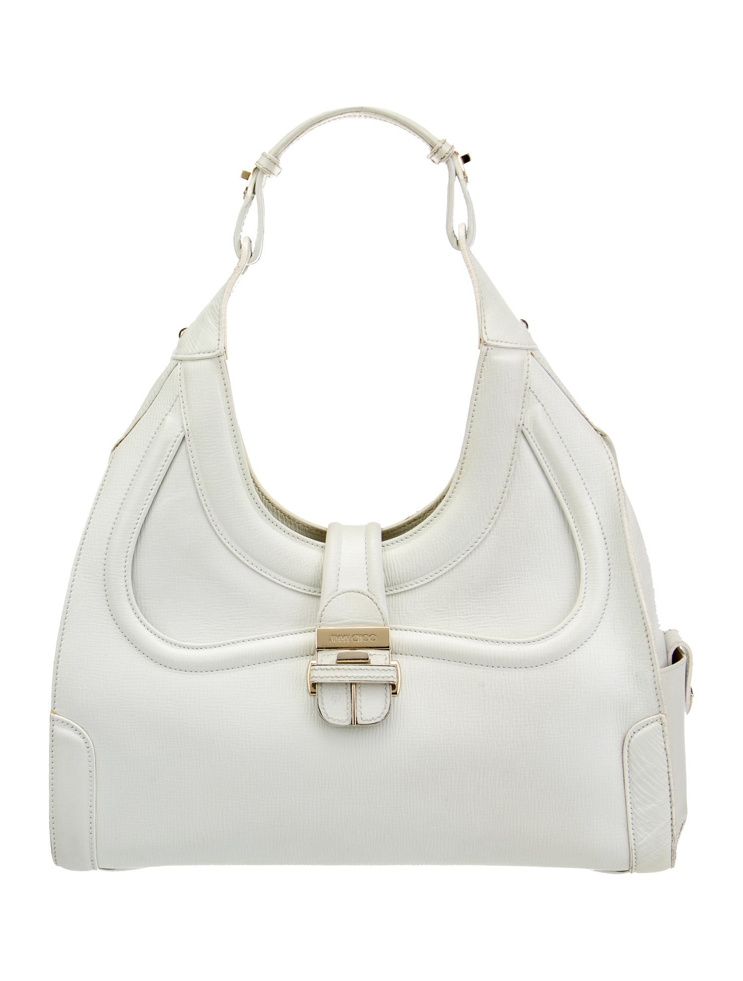 Jimmy Choo Leather Shoulder Bag - White Shoulder Bags, Handbags ...