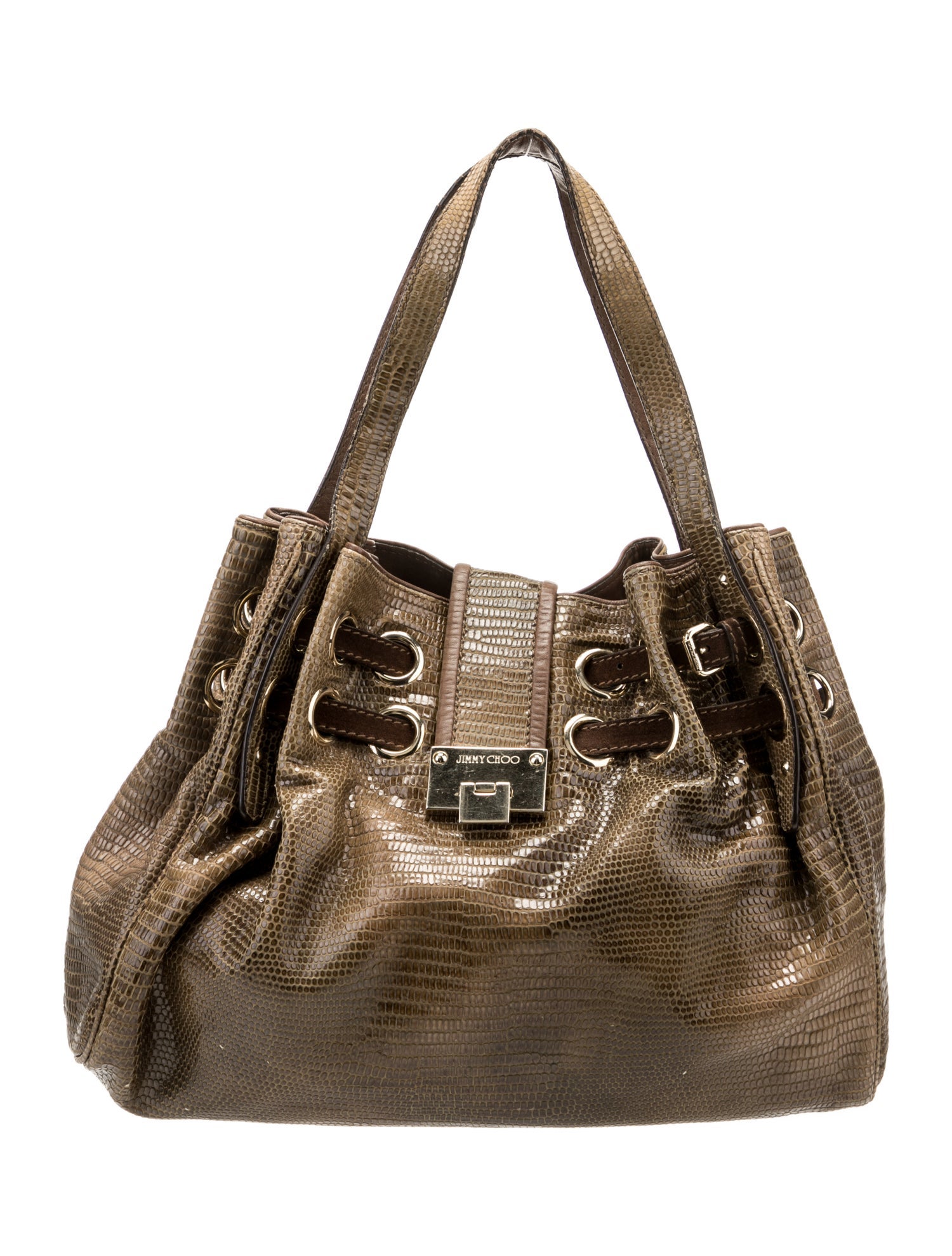 Jimmy Choo Embossed Leather Ramona Shoulder Bag - Brown Shoulder Bags ...