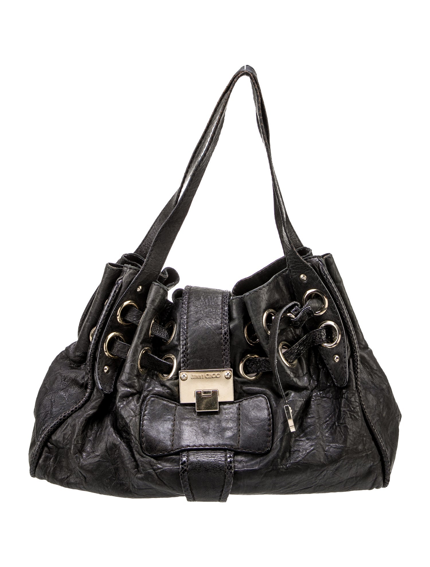 Jimmy Choo Suede Trim Patent Leather Shoulder Bag - Burgundy Shoulder ...