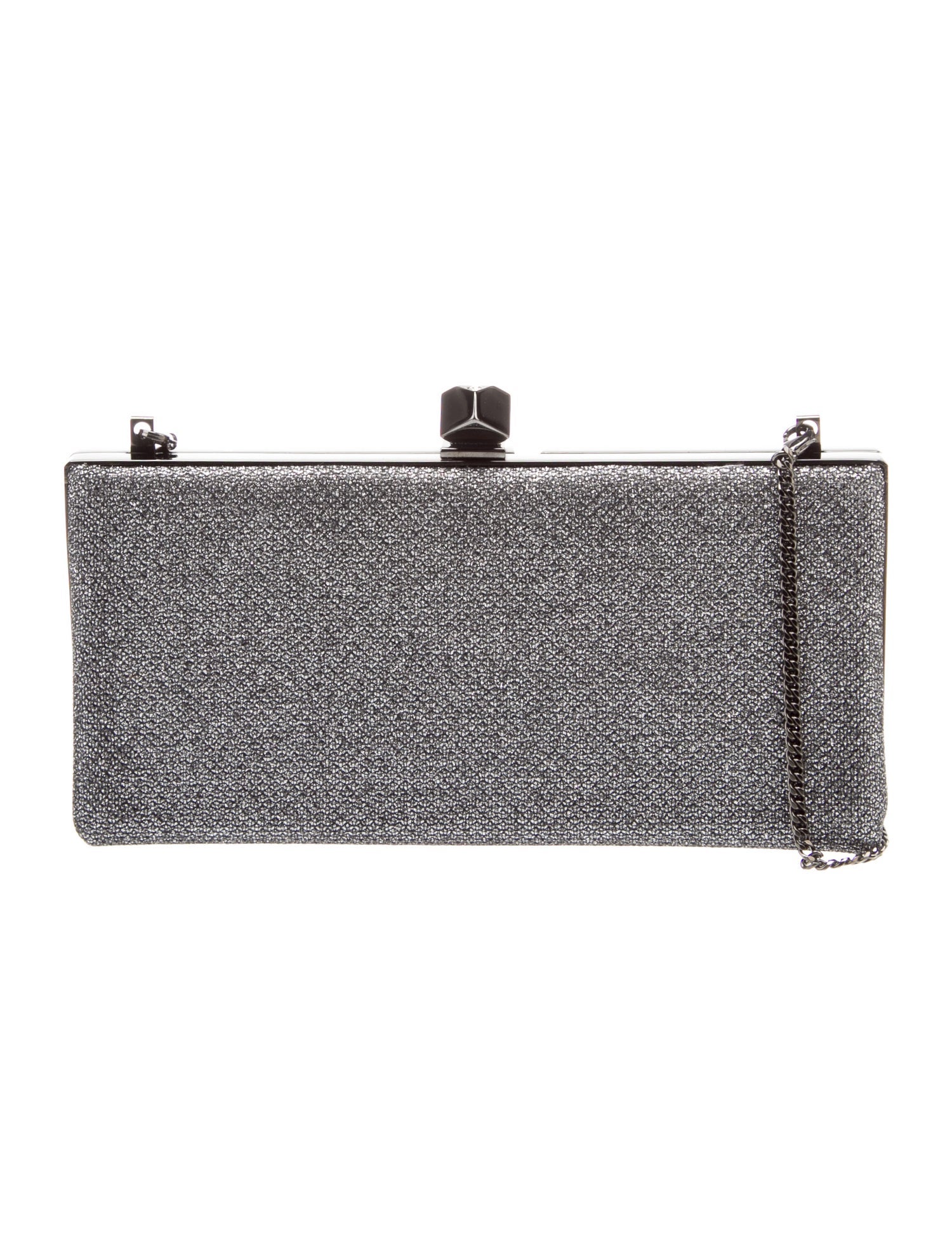 Jimmy Choo Glitter Clutch - Silver Clutches, Handbags - JIM387608 | The ...