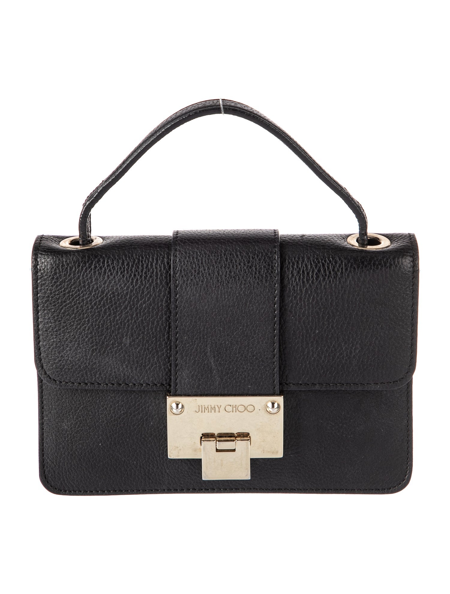 Jimmy Choo Leather Rebel Handle Bag - Black Handle Bags, Handbags ...