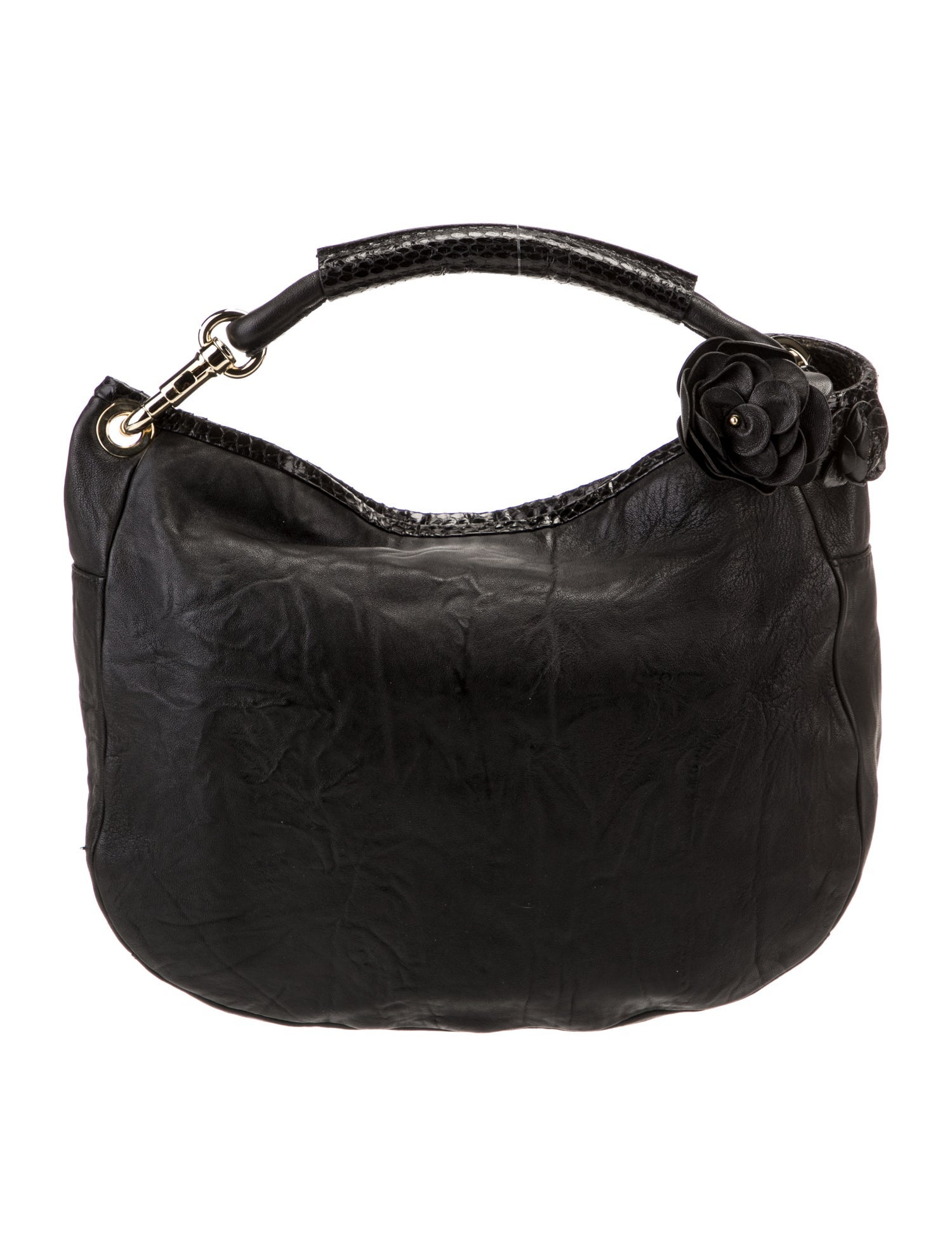 Jimmy Choo Leather Hobo Bag - Black Hobos, Handbags - JIM393371 | The ...