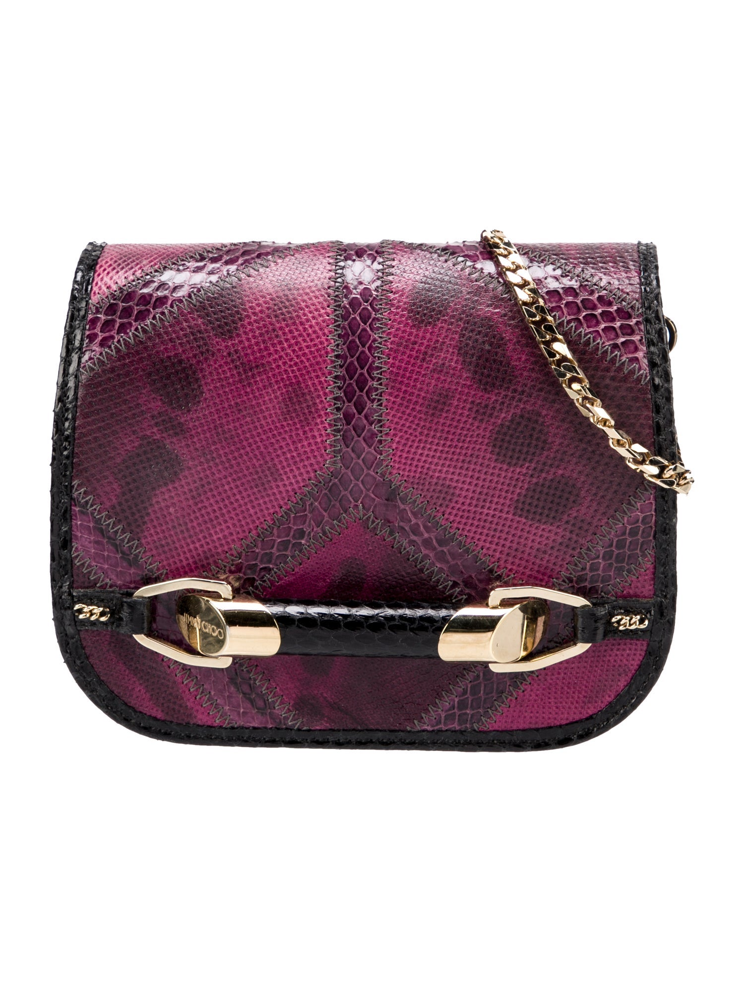 Jimmy Choo Satin Evening Bag - Black Evening Bags, Handbags - JIM393889 ...