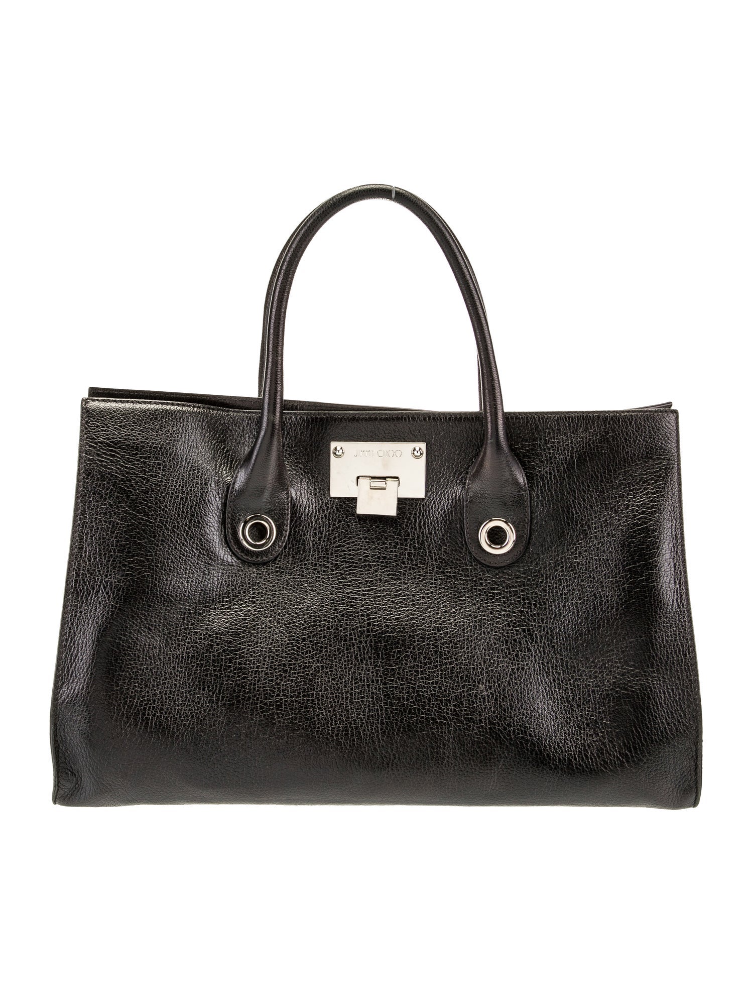 Jimmy Choo Leather Riley Tote Bag - Black Totes, Handbags - JIM397420 ...