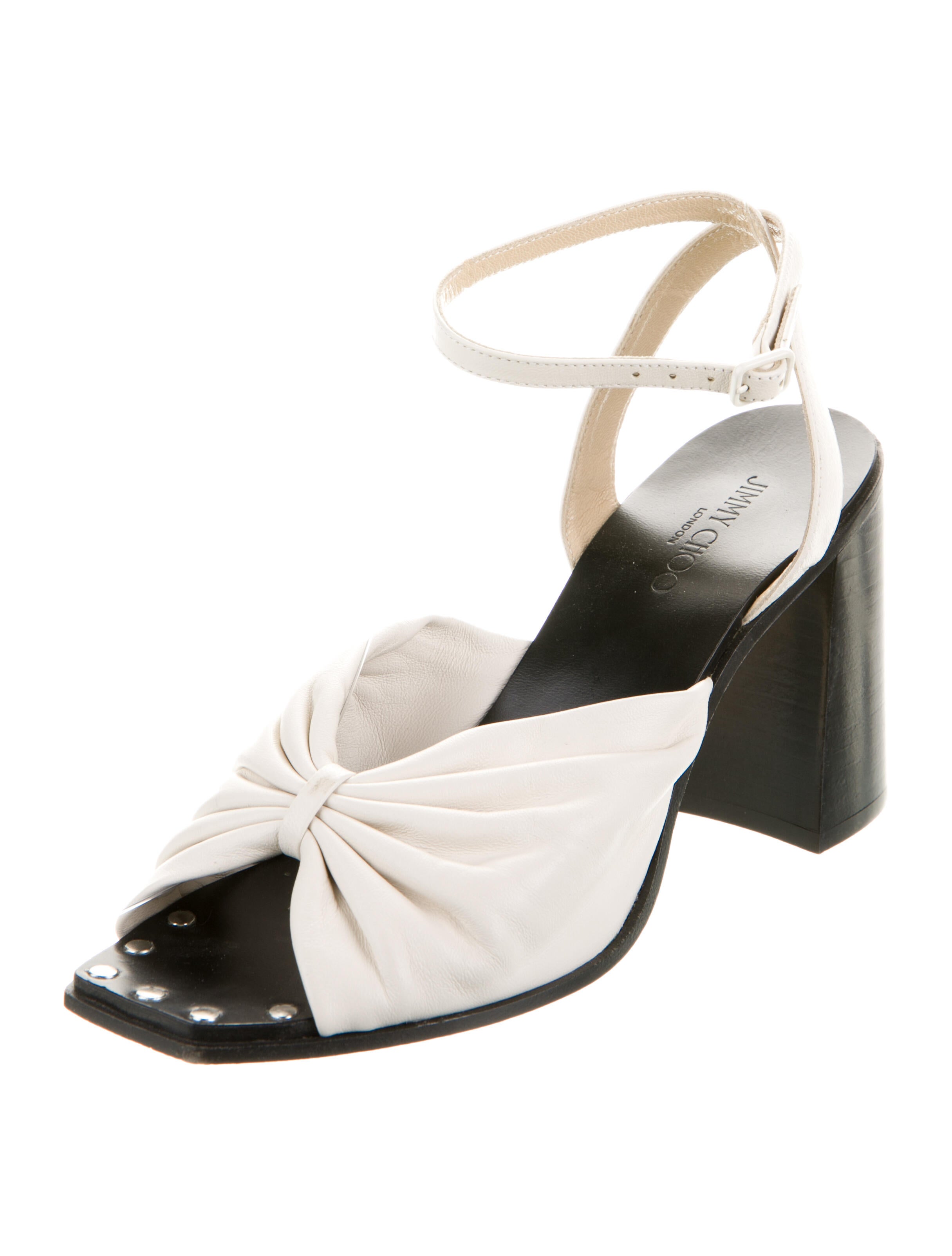 Naked Wolfe Leather Sandals - White Sandals, Shoes - WNKDW20372 | The ...