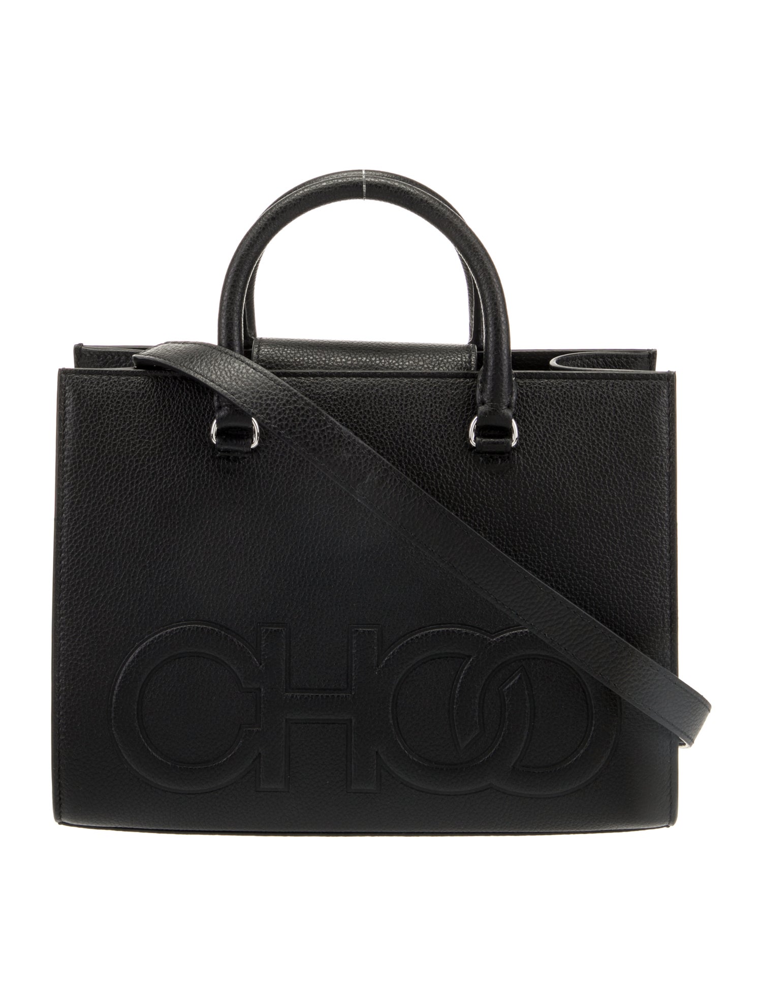Jimmy Choo Cheri Book Tote w/Tags - Black Handle Bags, Handbags ...