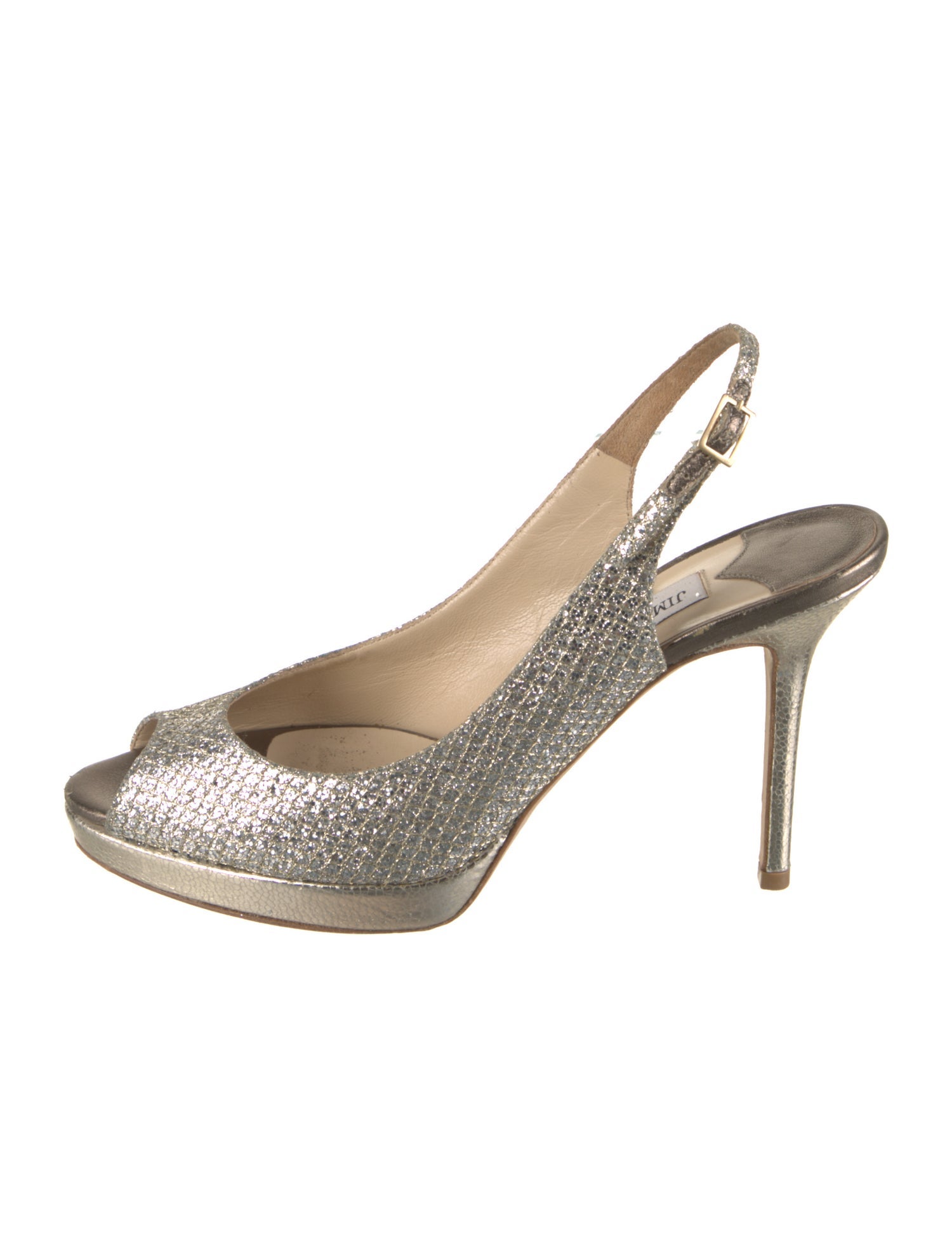 Jimmy Choo Glitter Accents Slingback Pumps - Gold Pumps, Shoes ...