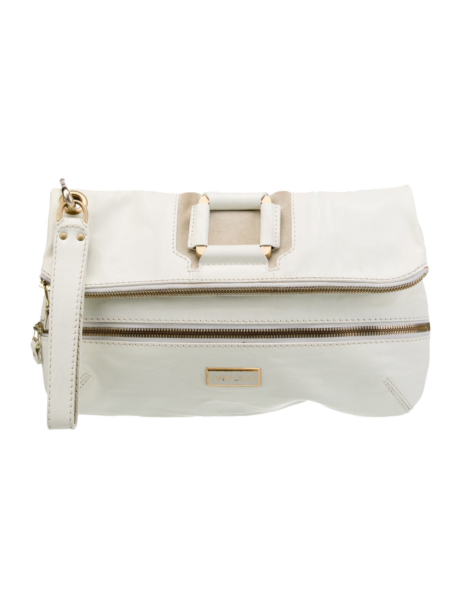 Jimmy Choo Leather Clutch - White Clutches, Handbags - JIM405116 | The ...