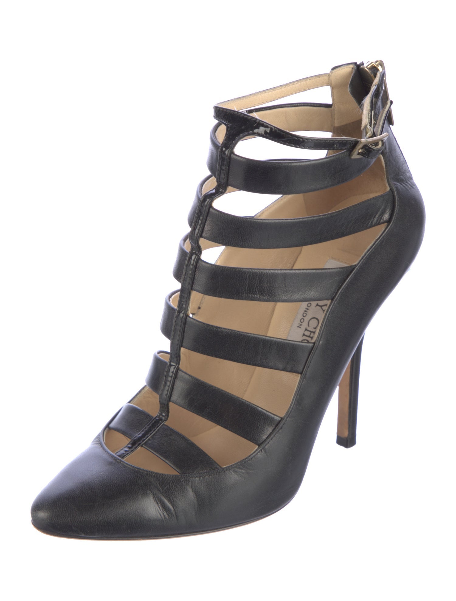 Jimmy Choo Leather Pumps - Black Pumps, Shoes - JIM406516 | The RealReal