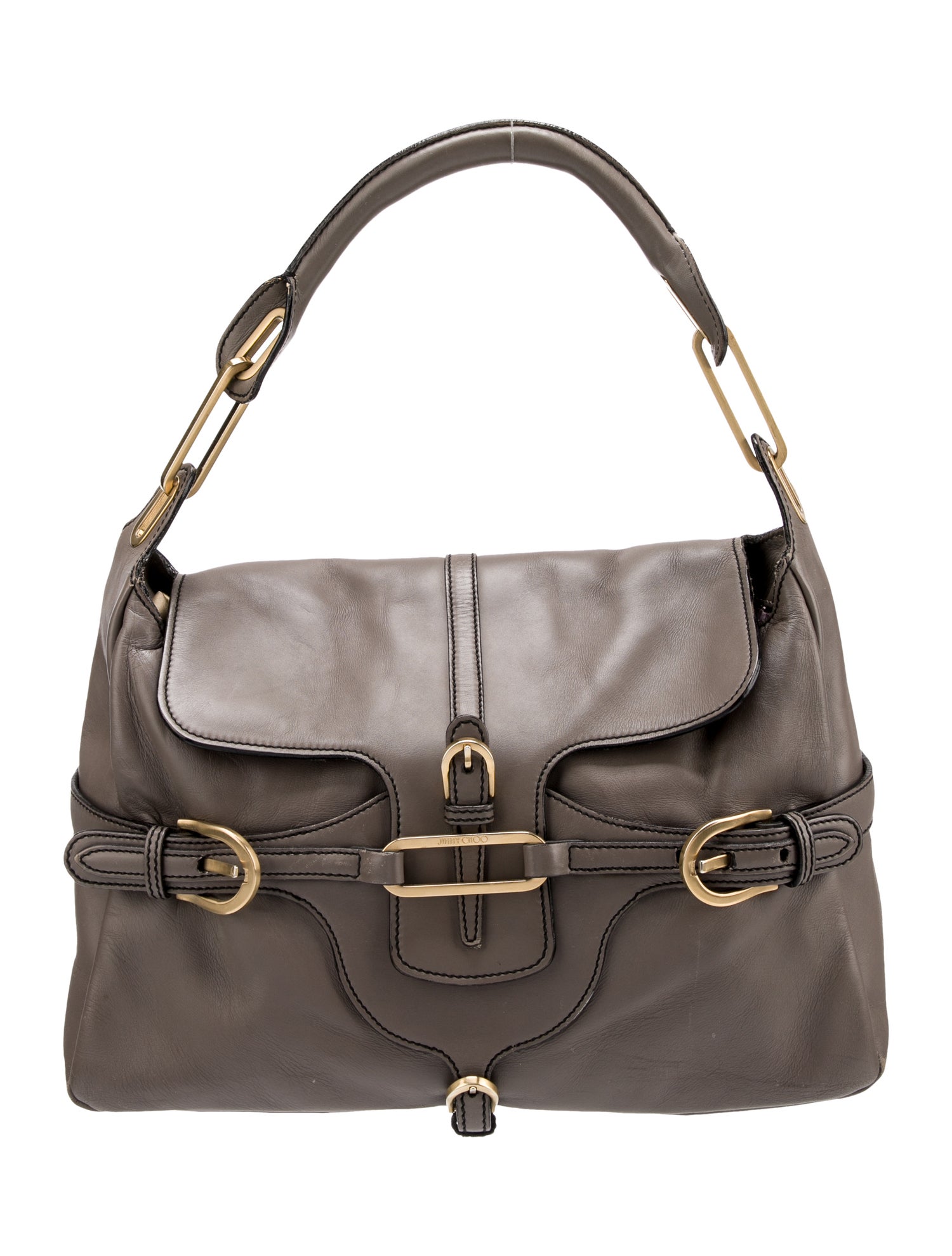 Jimmy Choo Leather Handle Bag - Brown Handle Bags, Handbags - JIM407610 ...