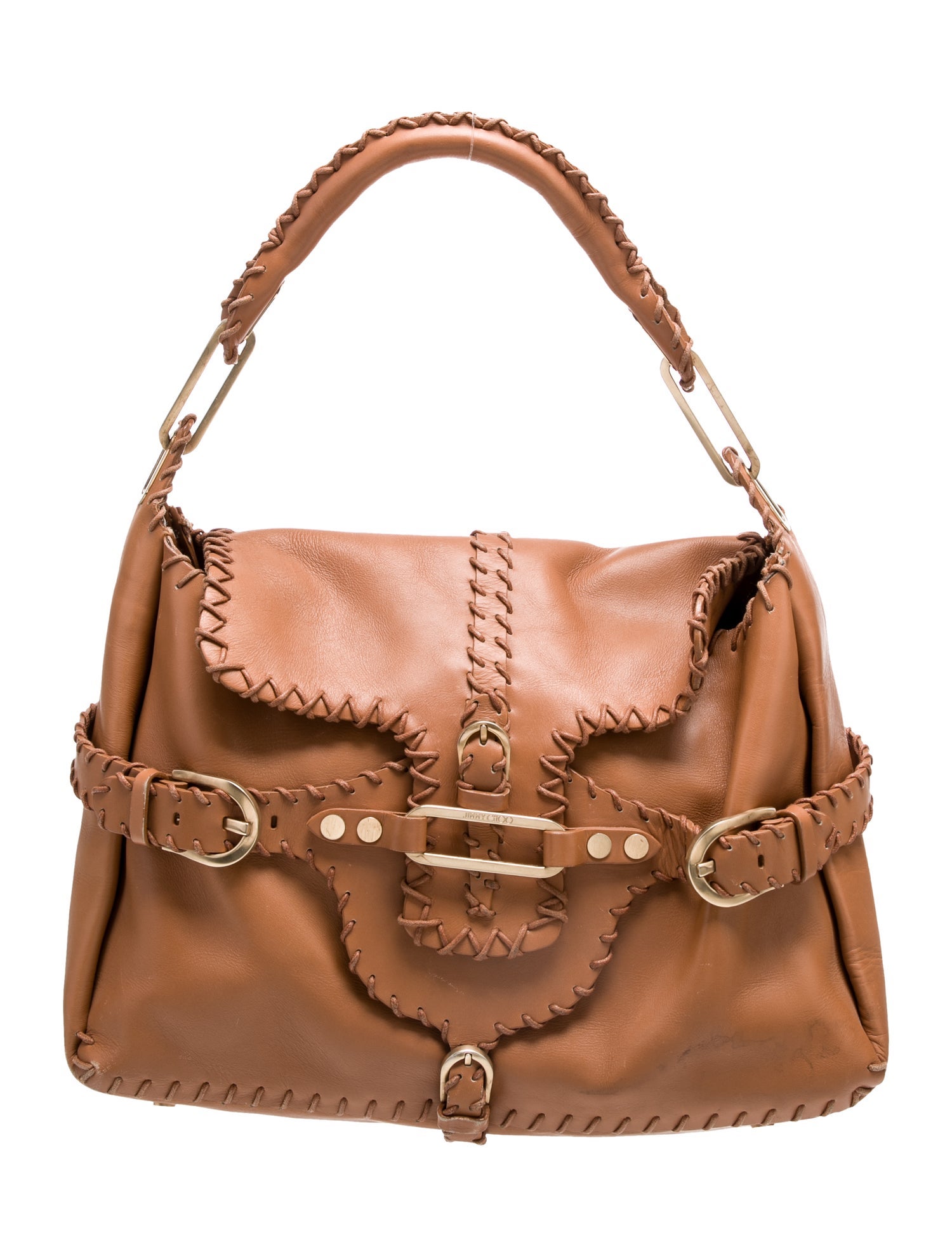 Jimmy Choo Tulita Leather Shoulder Bag - Brown Shoulder Bags, Handbags ...