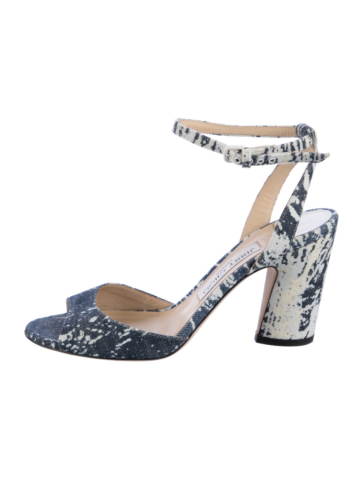Jimmy Choo Denim Printed Sandals - Blue Sandals, Shoes - JIM413868 ...