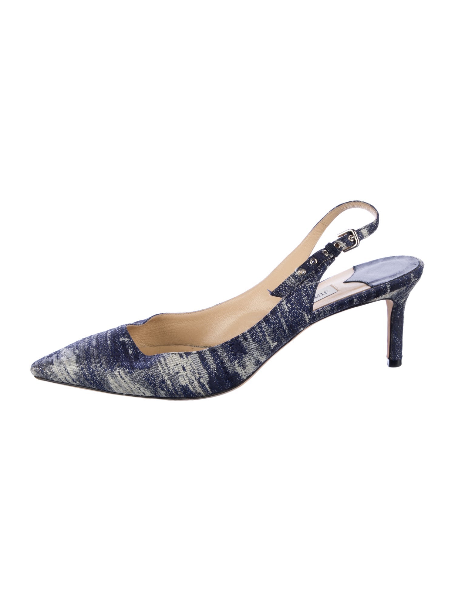 Jimmy Choo Floral Print Slingback Pumps - Blue Pumps, Shoes - JIM414883 ...