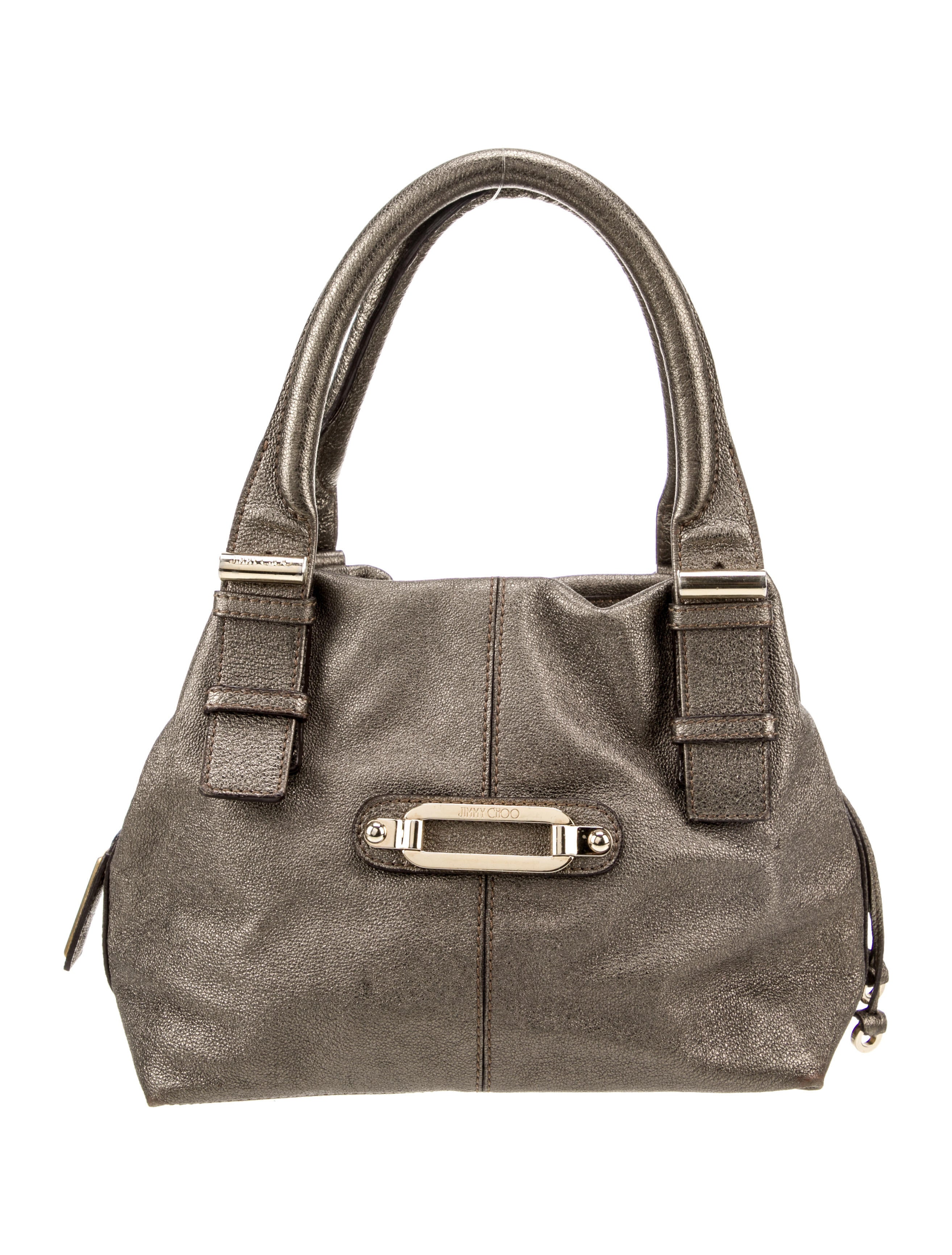 Jimmy Choo Leather Shoulder Bag - Gold Shoulder Bags, Handbags ...