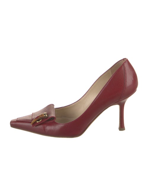 Red Leather Pumps Gem