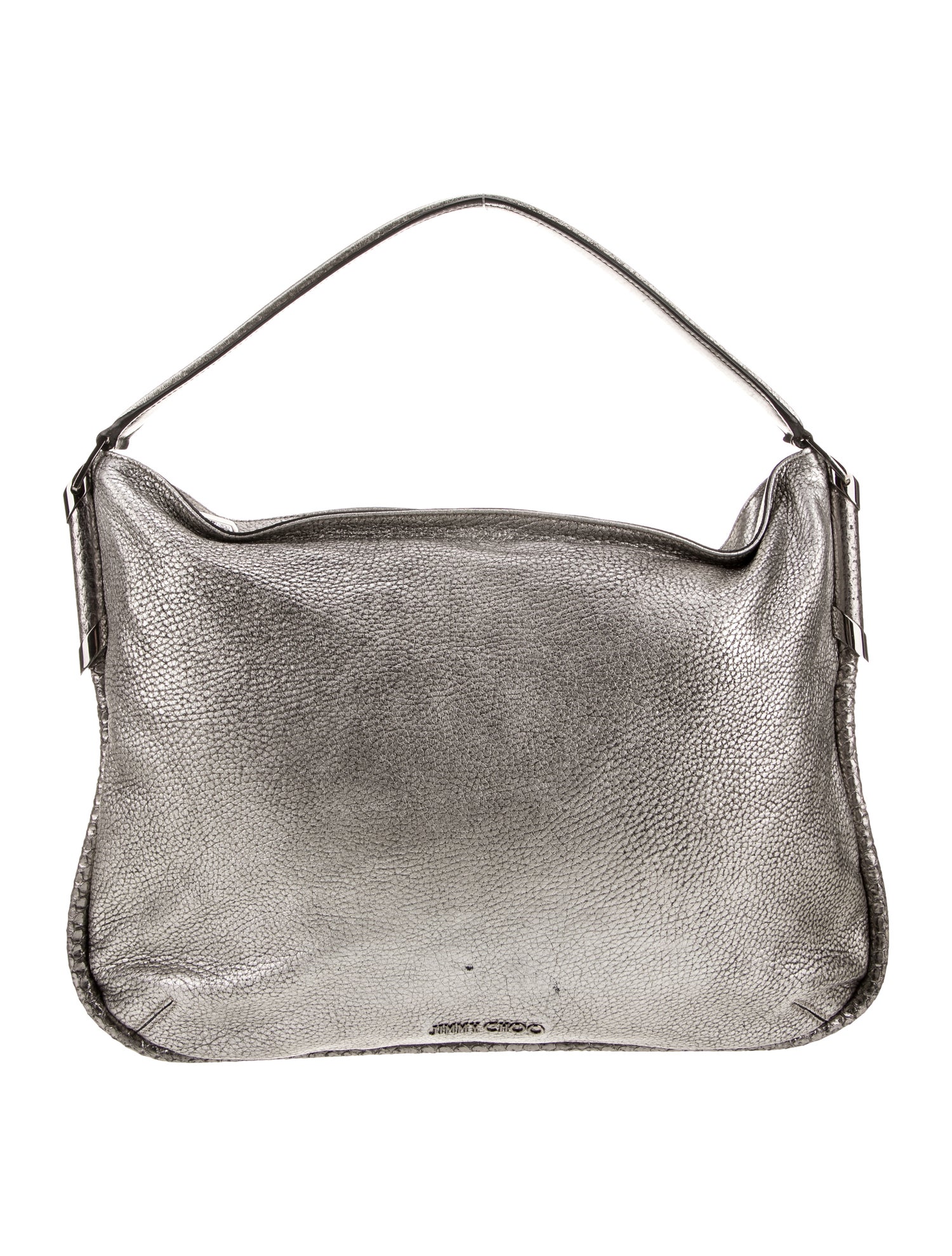 Jimmy Choo Leather Shoulder Bag - Metallic Shoulder Bags, Handbags ...