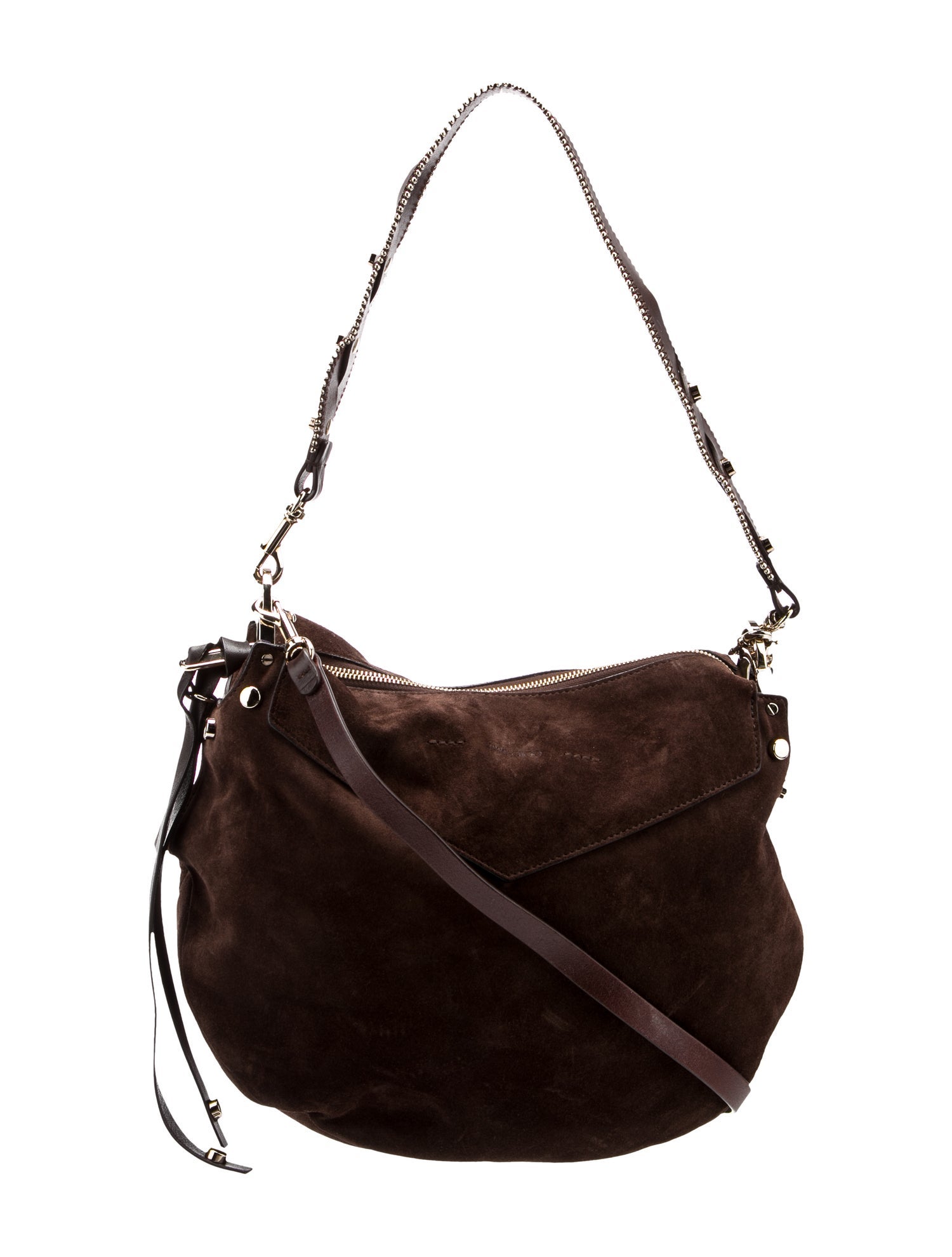 Jimmy Choo Suede Hobo - Brown Shoulder Bags, Handbags - JIM426537 | The ...