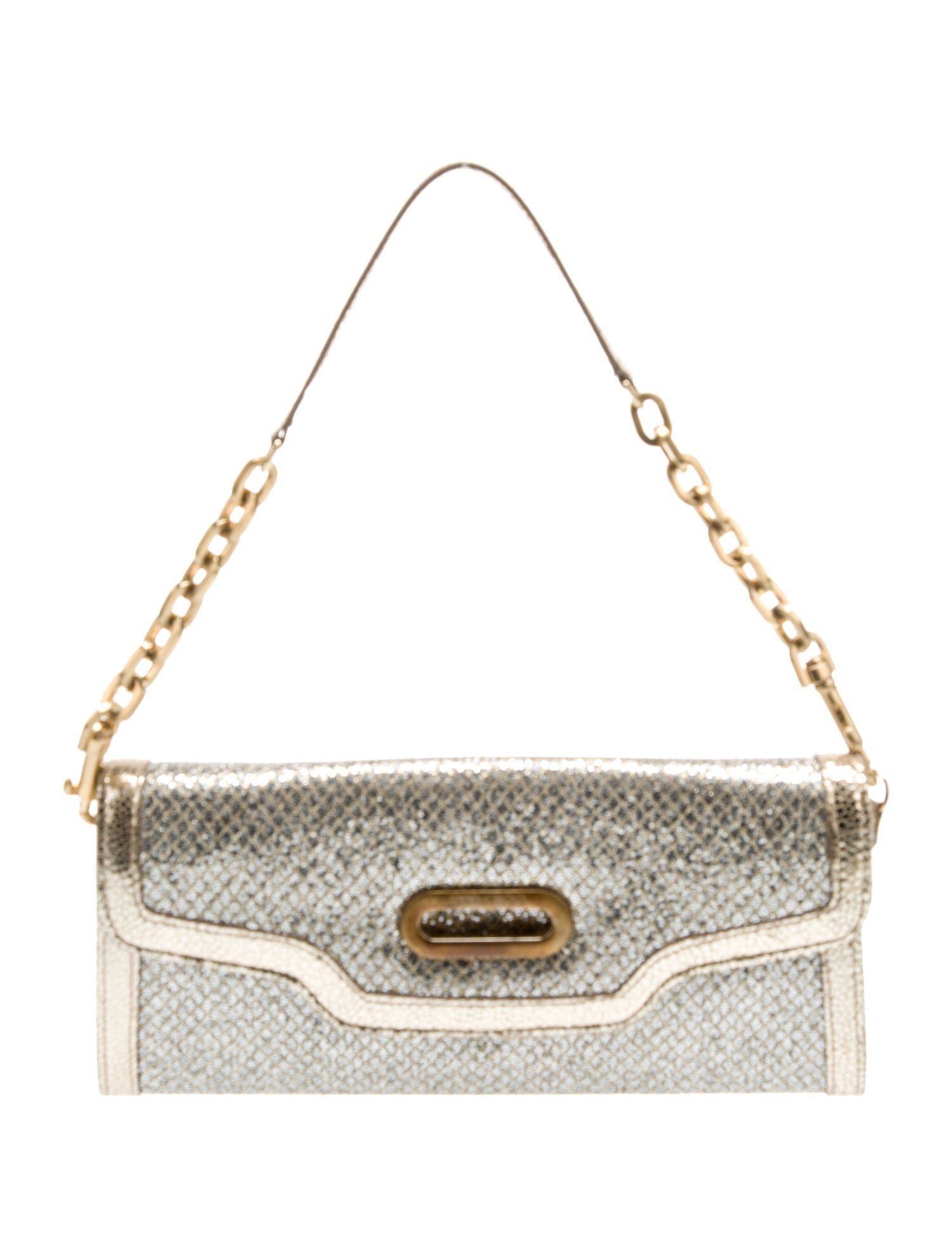 Jimmy Choo Glitter Evening Bag - Gold Clutches, Handbags - JIM426999 ...