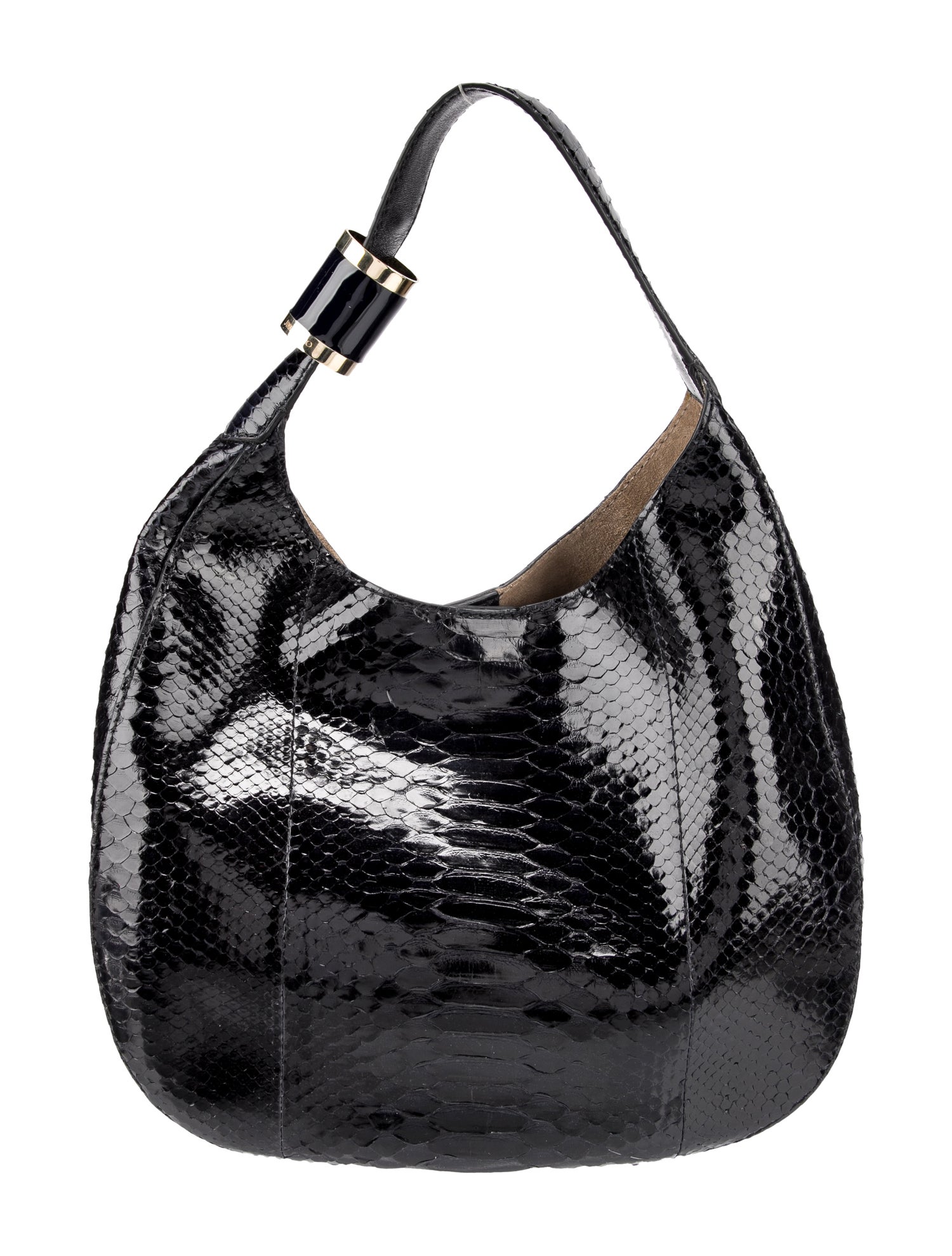 Jimmy Choo Python Hobo - Black Hobos, Handbags - JIM427343 | The RealReal