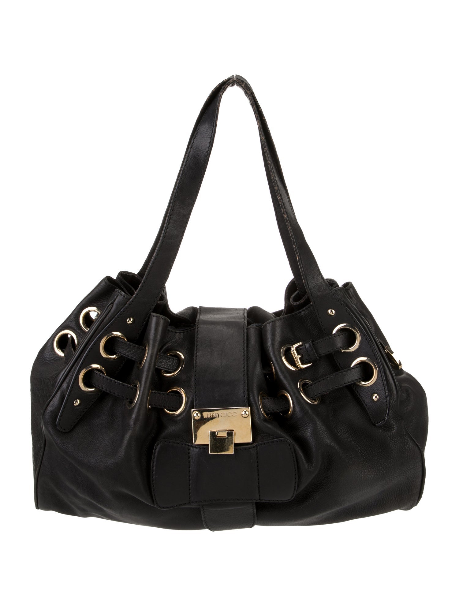 Jimmy Choo Leather Shoulder Bag - Black Shoulder Bags, Handbags ...