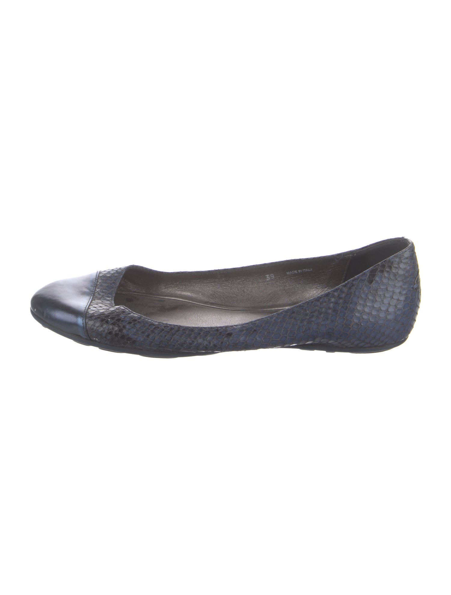 Jimmy Choo Snakeskin Ballet Flats - Blue Flats, Shoes - JIM433213 | The ...
