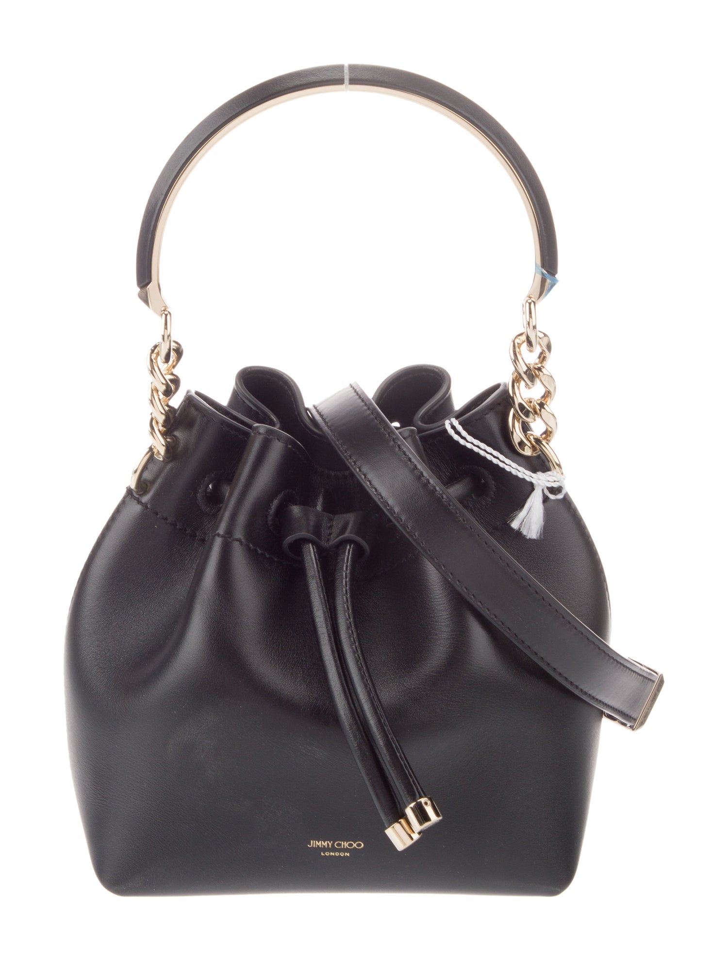 Jimmy Choo Leather Bon Bon - Black Bucket Bags, Handbags - JIM433731 ...