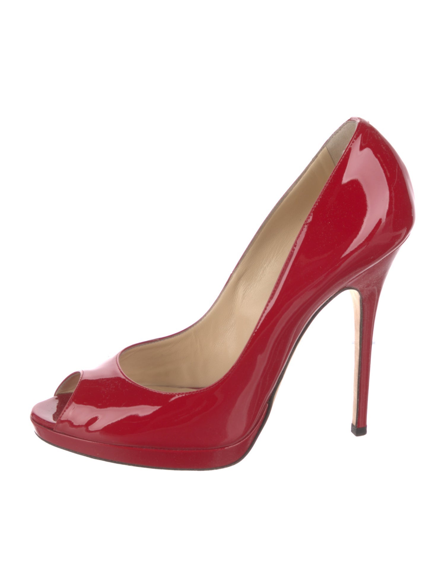 Jimmy Choo Patent Leather Pumps - Red Pumps, Shoes - JIM434629 | The ...