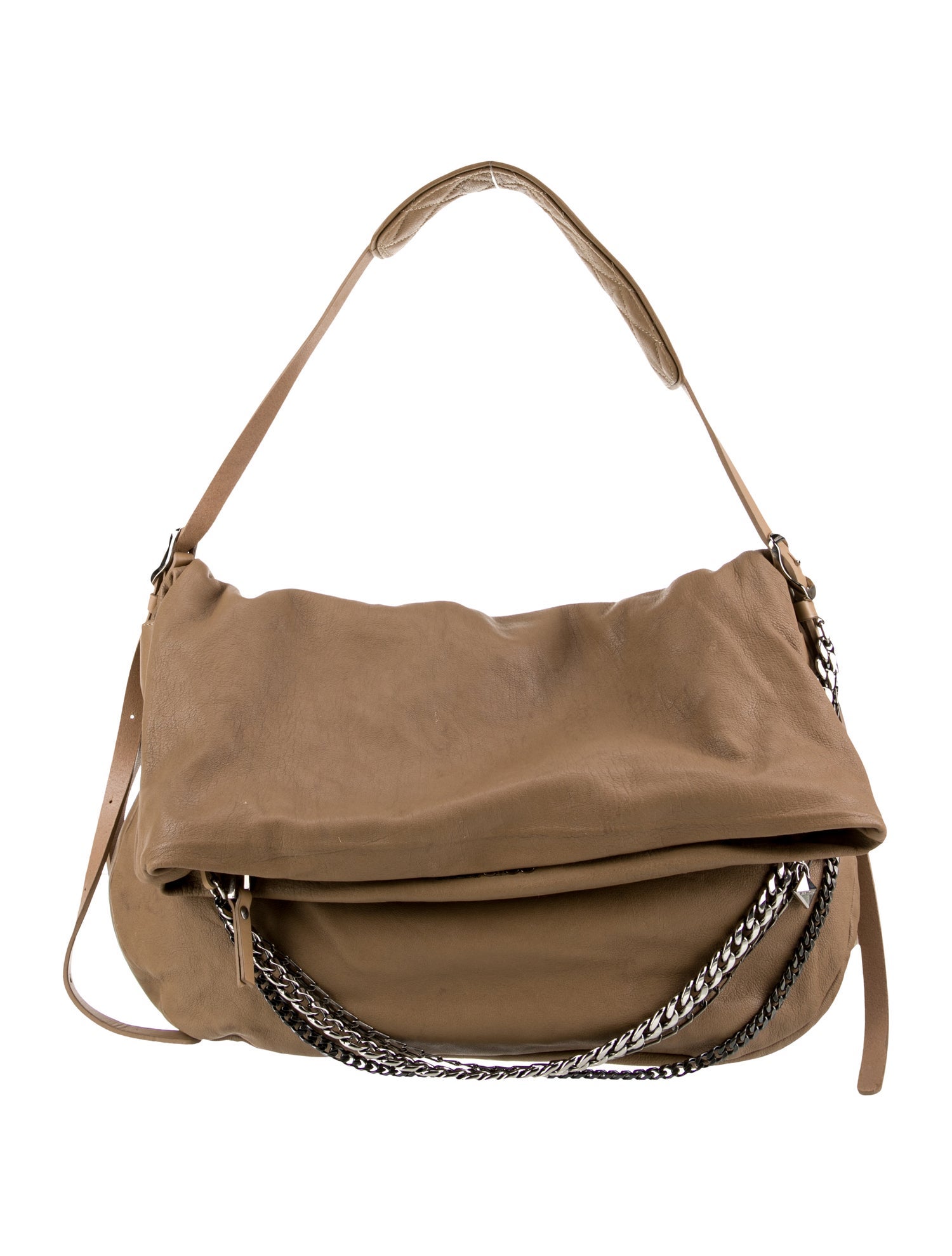 Jimmy Choo Leather Hobo - Neutrals Crossbody Bags, Handbags - JIM434746 ...
