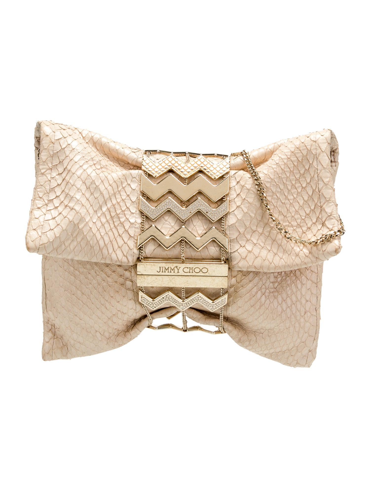 Jimmy Choo Snakeskin Evening Bag - Neutrals Evening Bags, Handbags ...