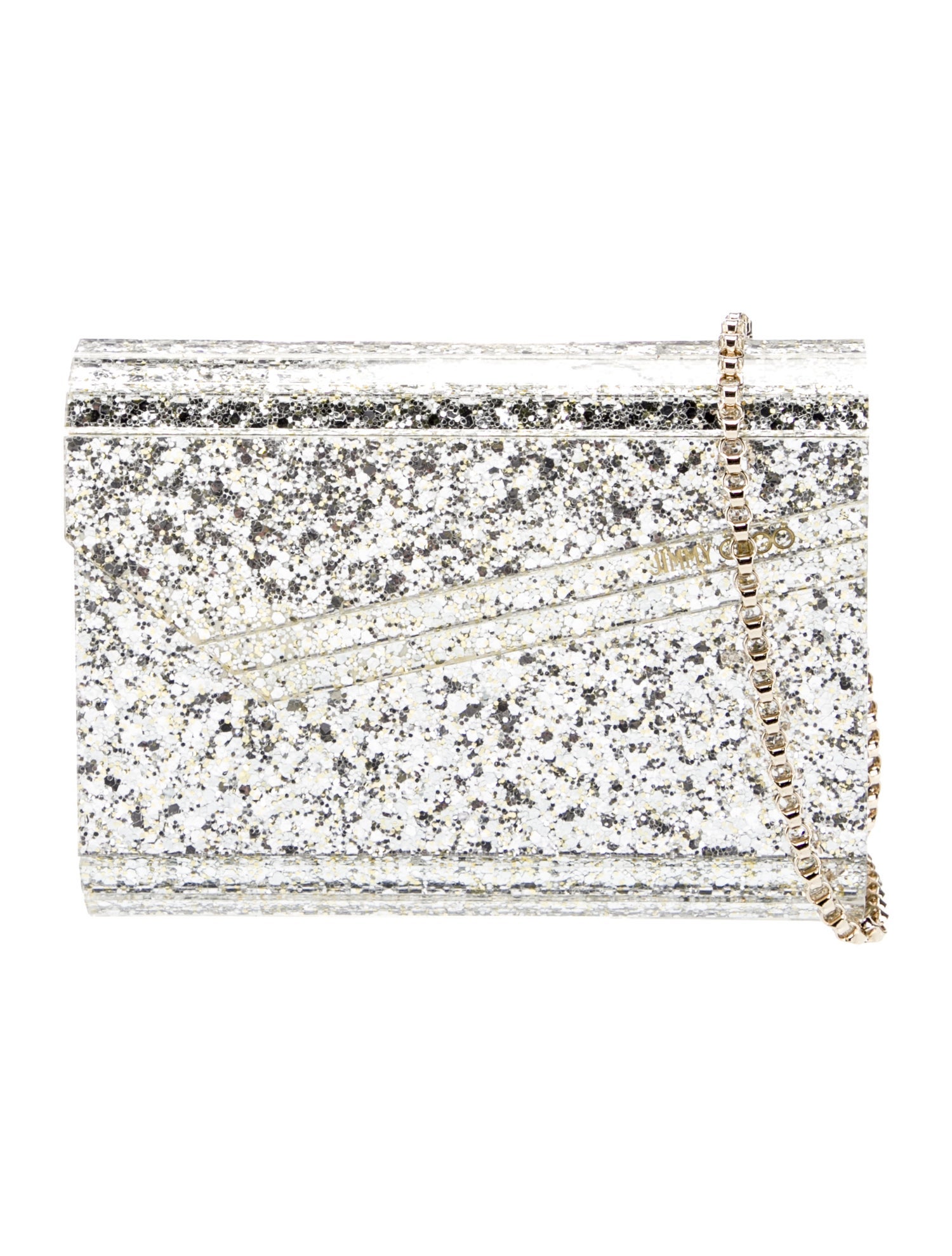 Jimmy Choo Acrylic Evening Bag w/ Tags - Metallic Crossbody Bags ...