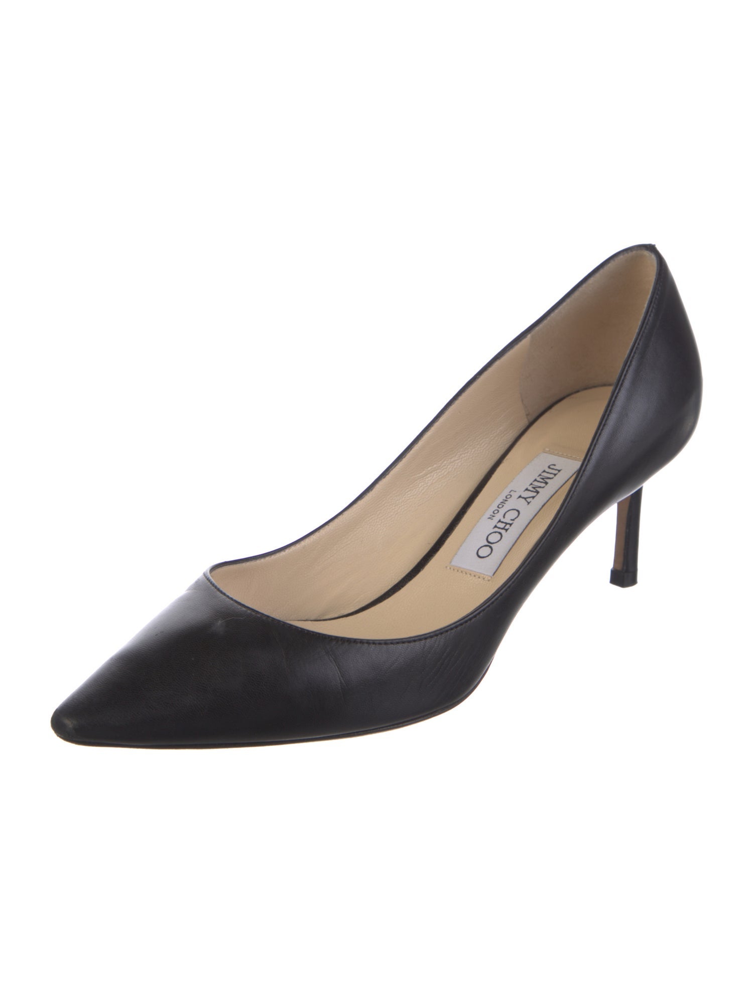 Jimmy Choo Romy Leather Pumps - Black Pumps, Shoes - JIM451893 | The ...
