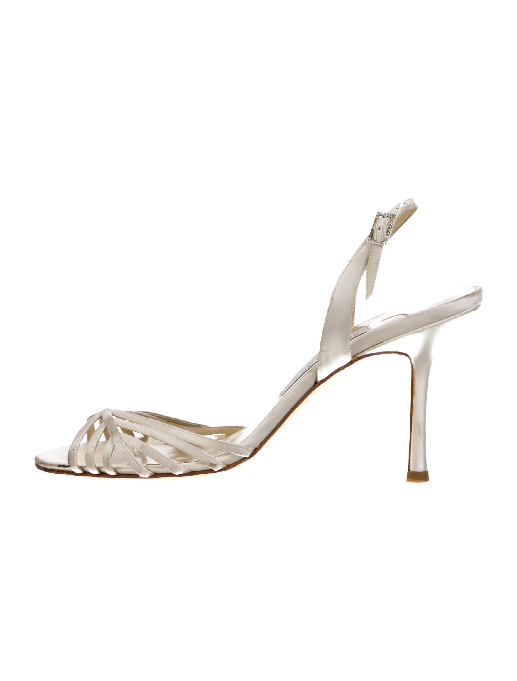 Cecelia Leather Slingback Sandals - Silver Sandals, Shoes - WCAEI20368 ...