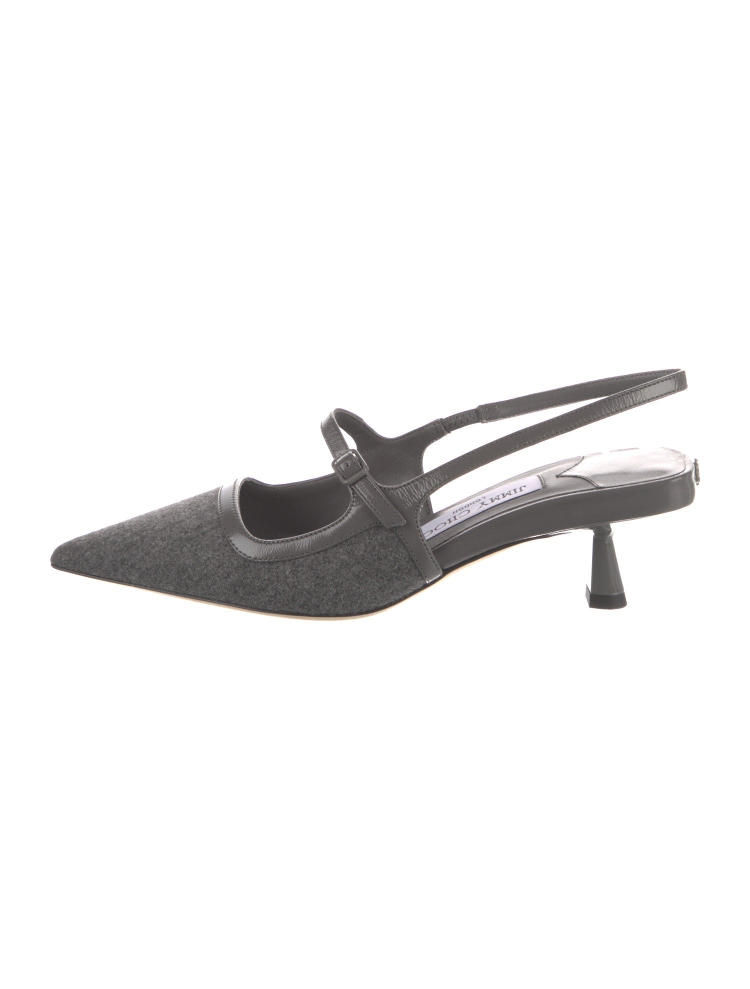 Jimmy Choo Slingback Pumps - Grey Pumps, Shoes - JIM455484 | The RealReal