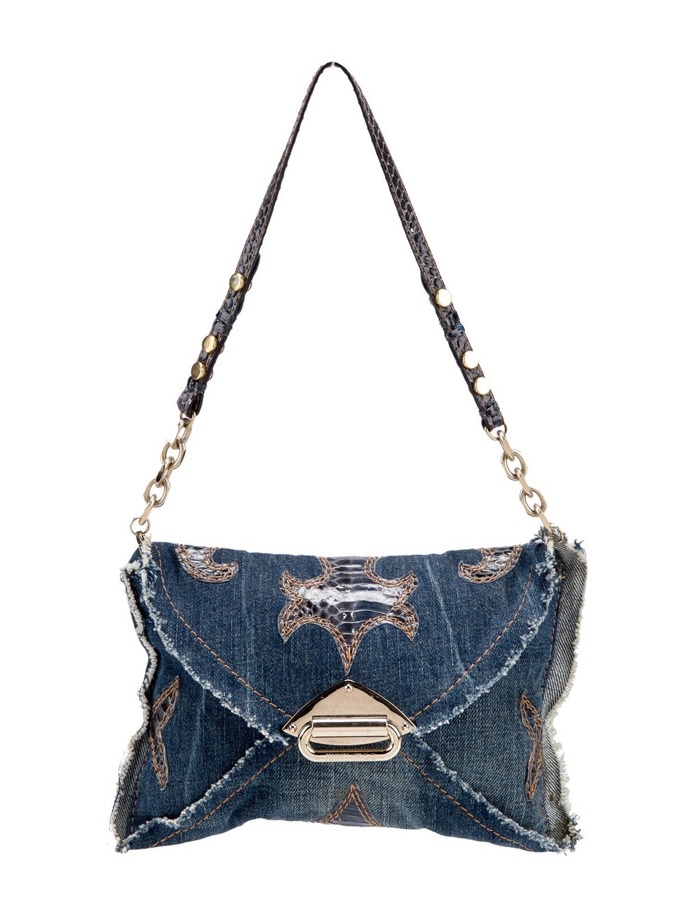 Jimmy Choo Denim Top Handle Bag - Blue Handle Bags, Handbags ...