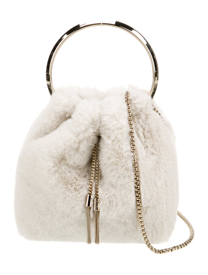 Jimmy Choo Fur jimmy choo bon bon - Neutrals Bucket Bags, Handbags ...