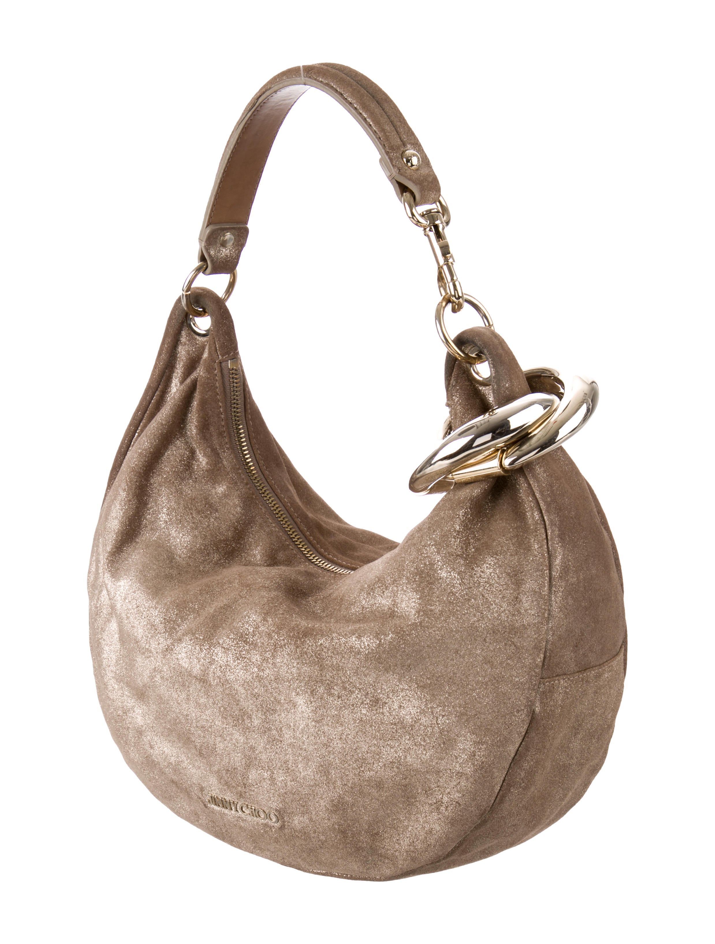 Jimmy Choo Solar Metallic Hobo - Brown Hobos, Handbags - JIM97120 | The ...