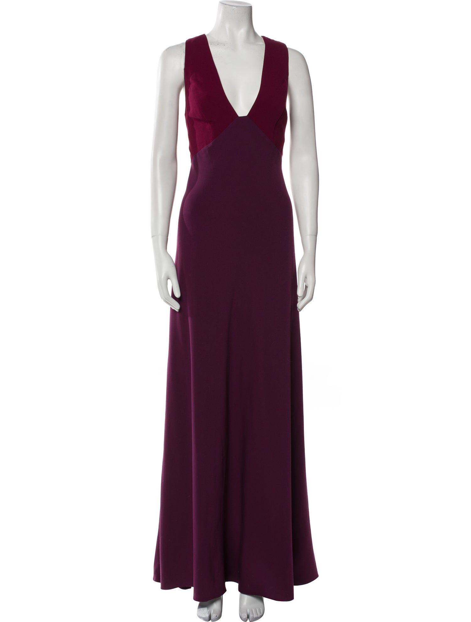 Jill Stuart V-Neck Long Dress - Purple Dresses, Clothing - JIS28853 ...
