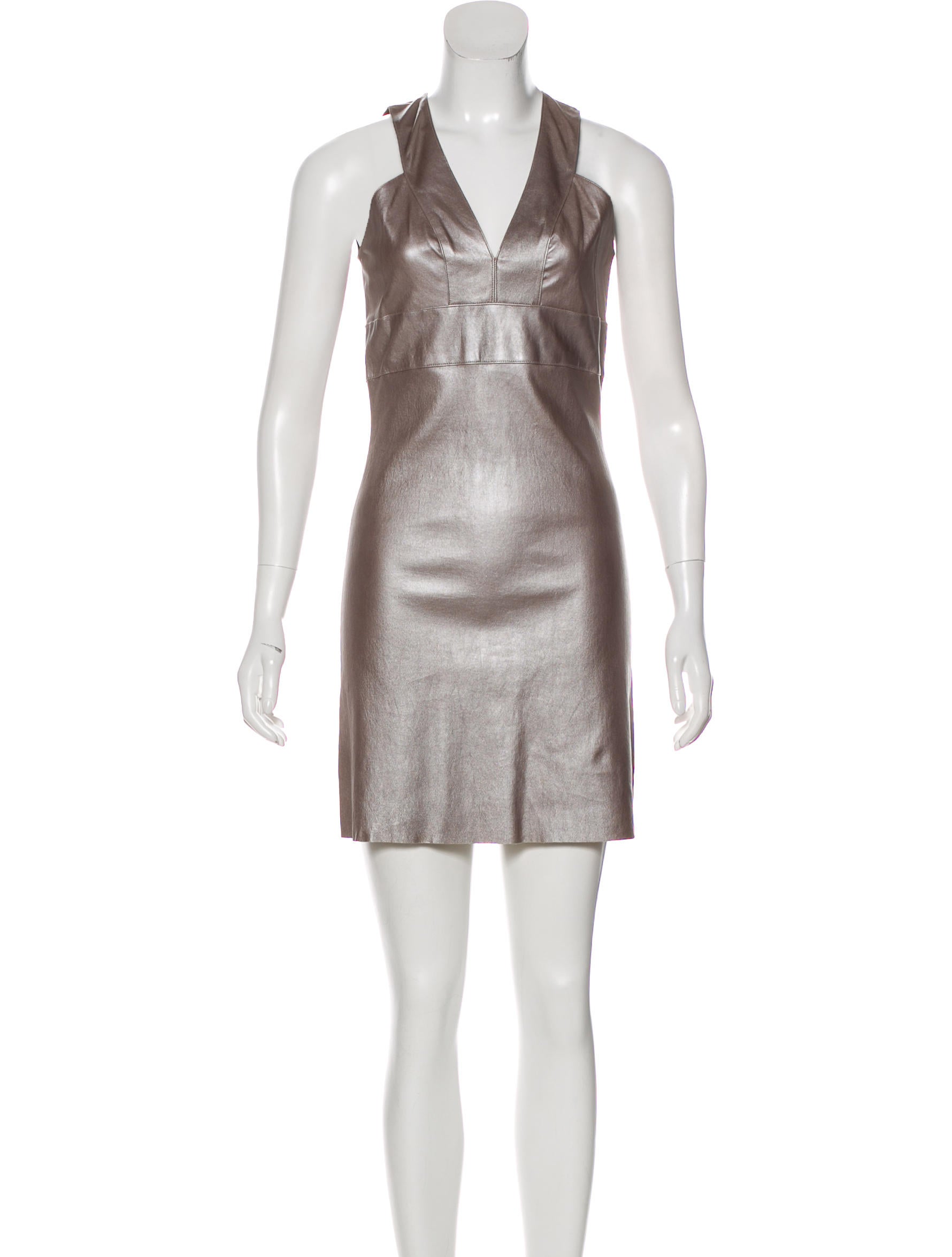 Jitrois Metallic Leather Dress - Clothing - JIT20649 | The RealReal