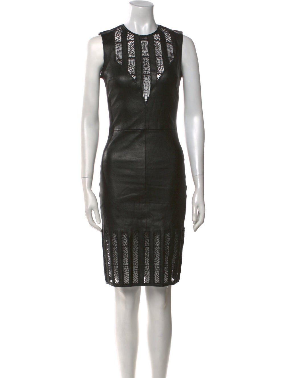 Jitrois Lambskin Knee-Length Dress - Black Dresses, Clothing - JIT22538 | The RealReal