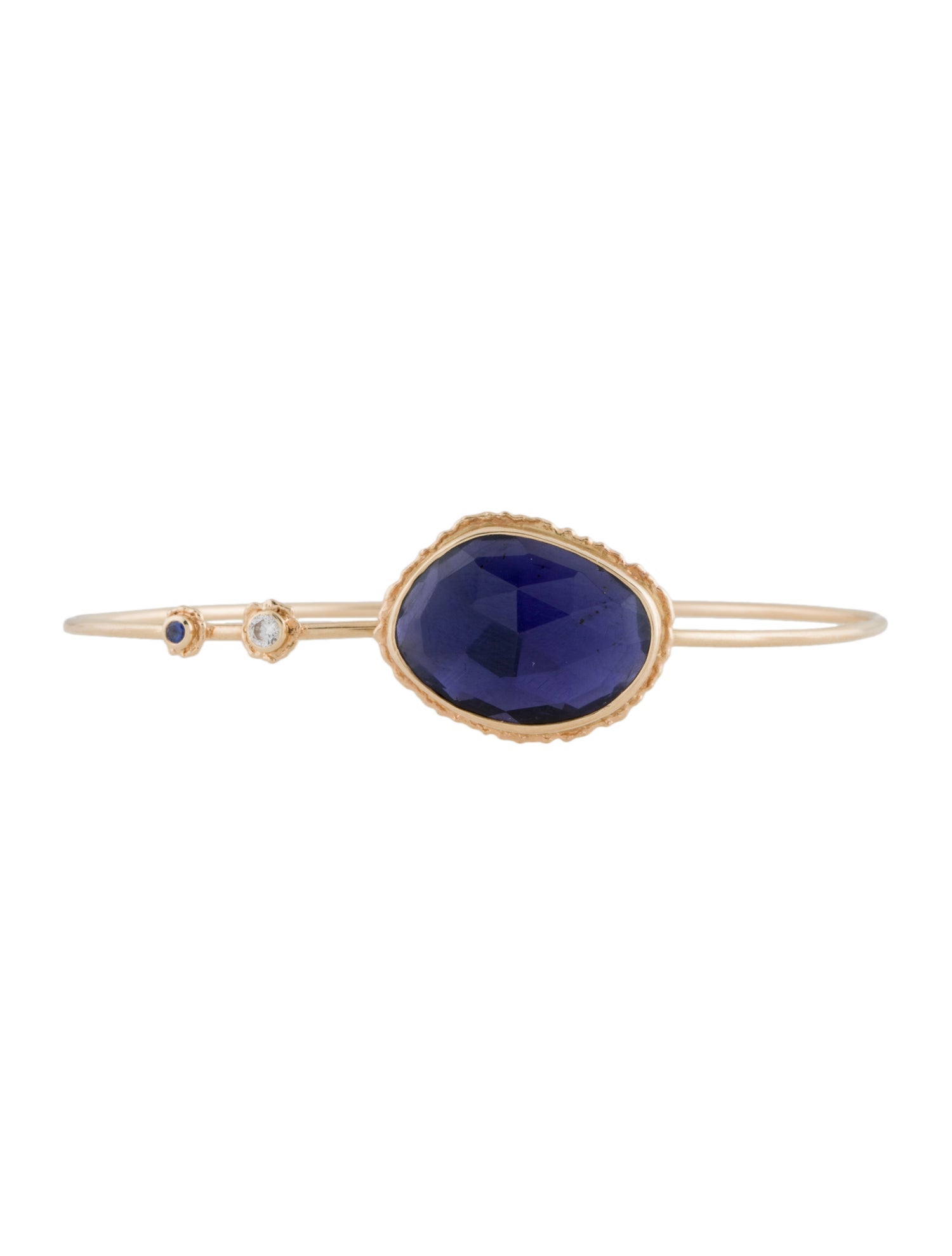Jamie Joseph 14K Iolite, Sapphire, & Diamond Bangle - 14K Rose Gold ...