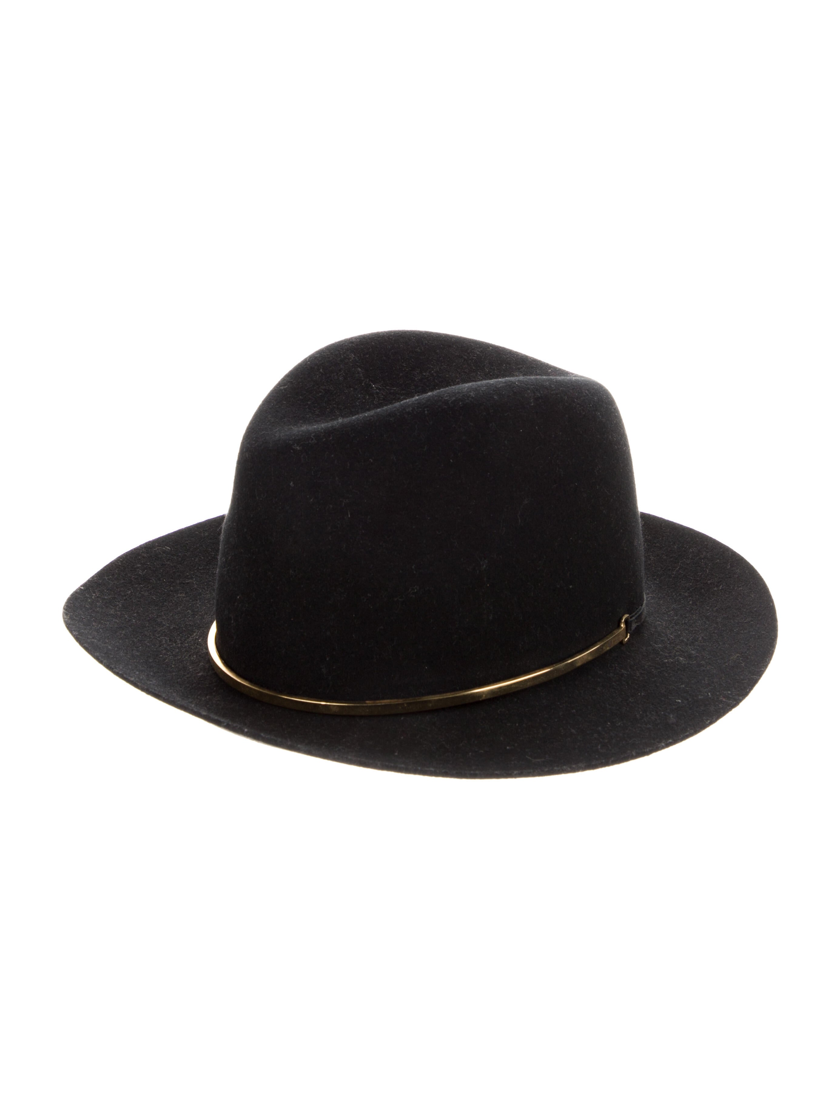 Janessa Leone Wool Wide Brim Hat - Black Hats, Accessories - JLN22836 ...
