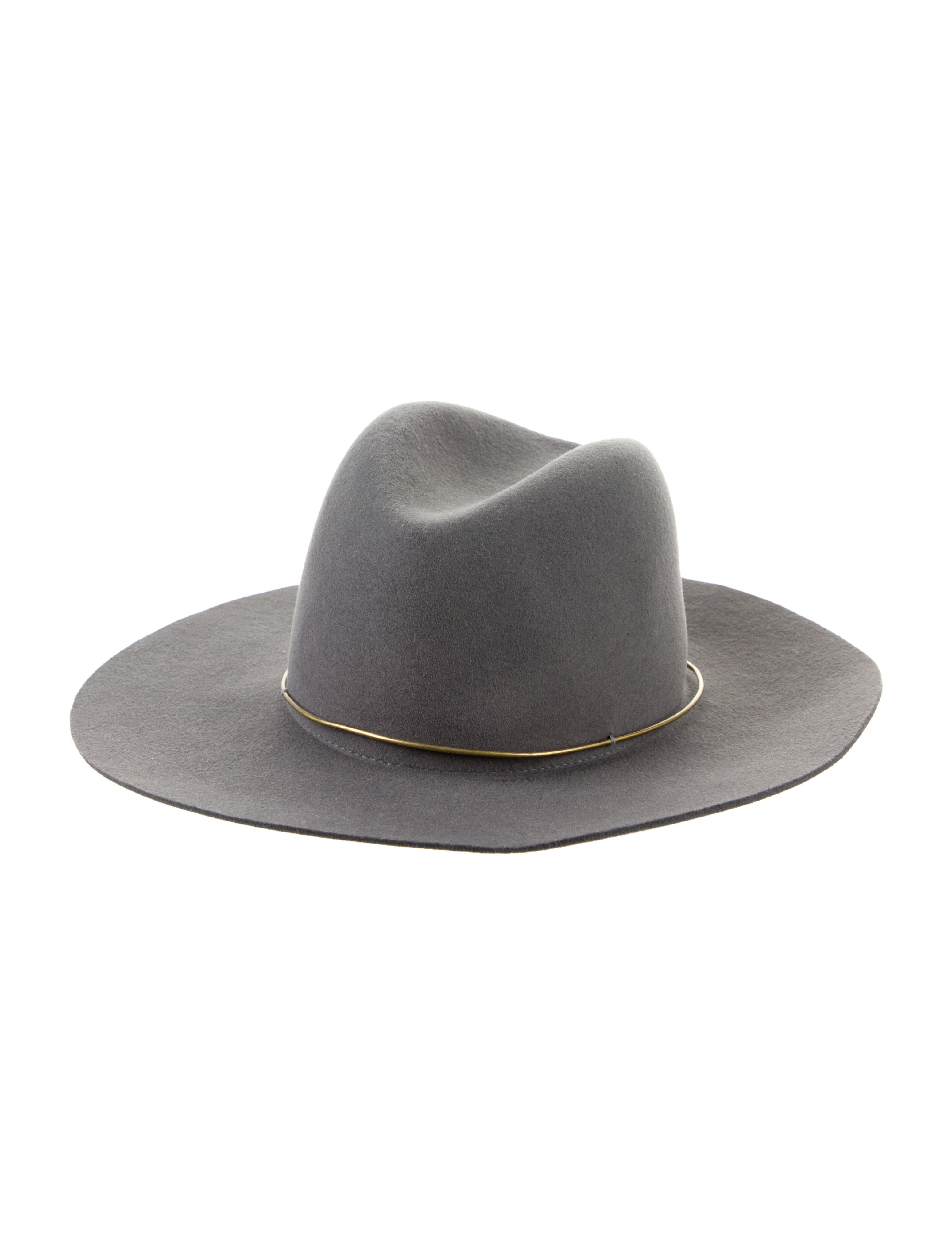 Janessa Leone Wool Wide Brim Hat - Grey Hats, Accessories - JLN23993 ...