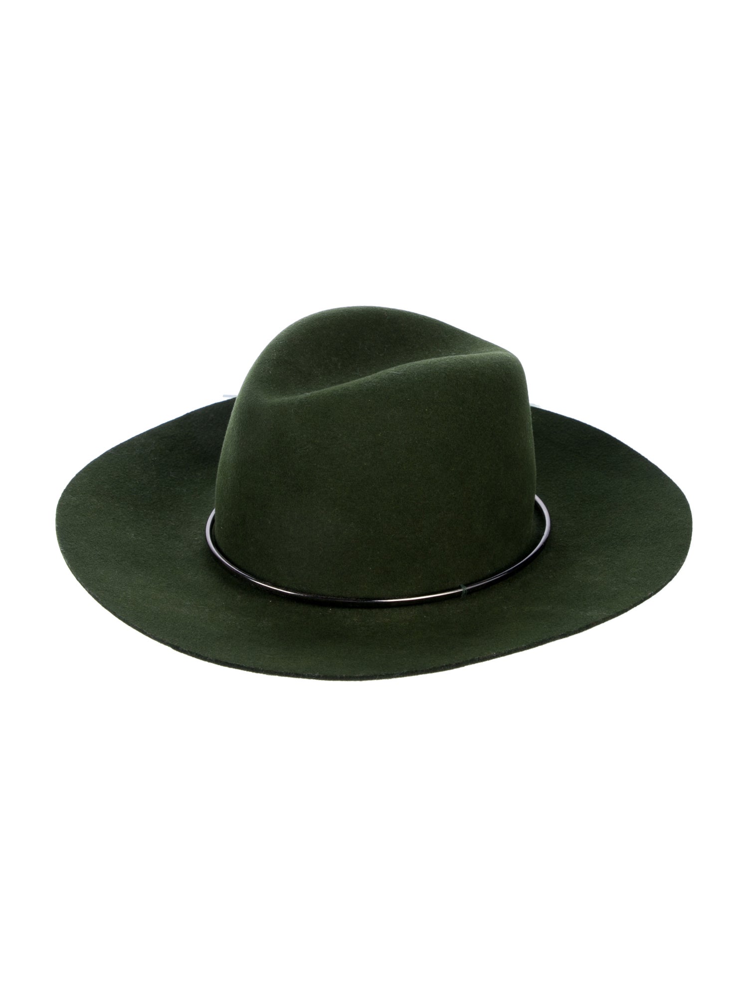 Janessa Leone Janessa Leone Wool Fedora Hat - Green Hats, Accessories ...