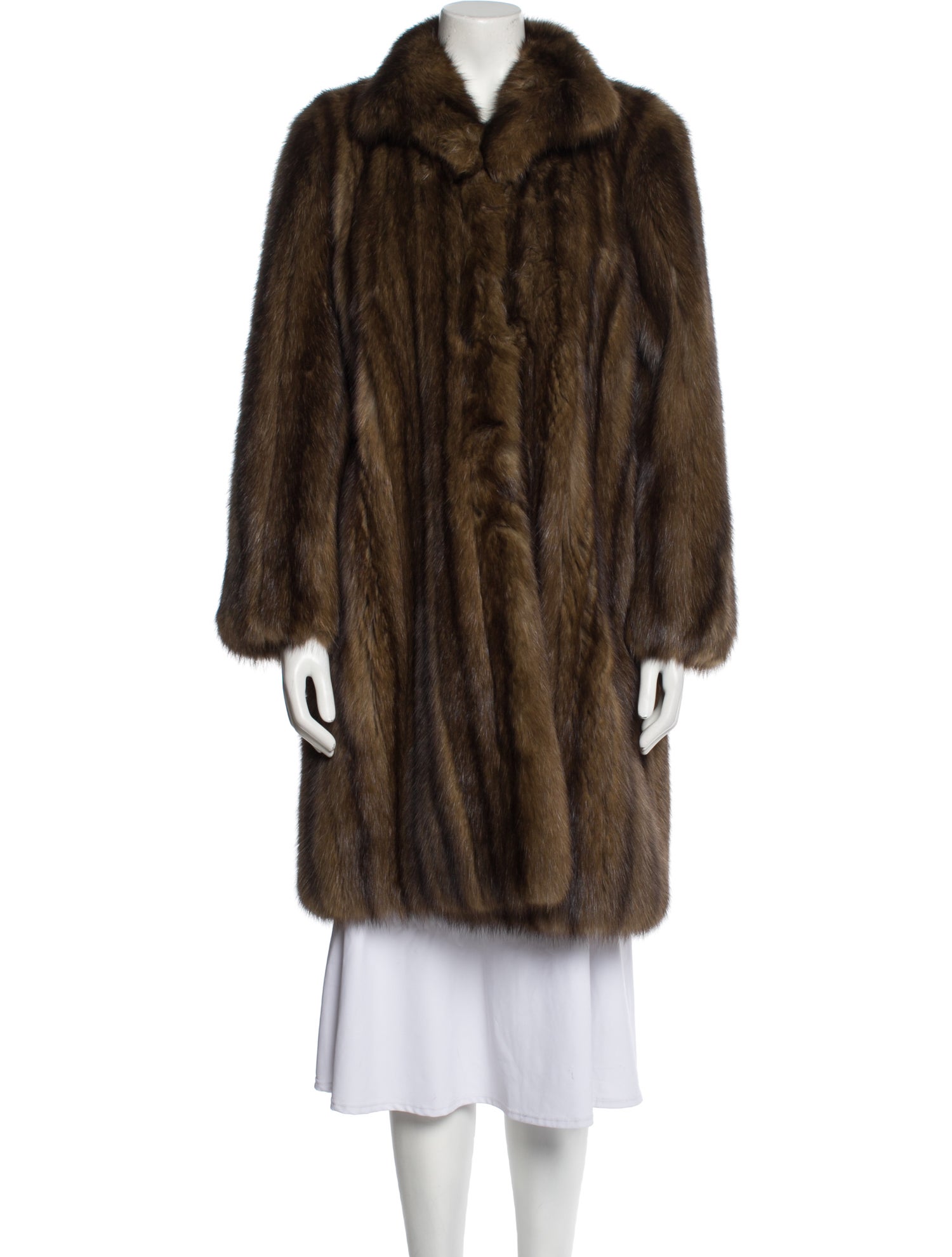 J. Mendel Vintage Sable Fur Coat - Brown Coats, Clothing - JME39001 ...