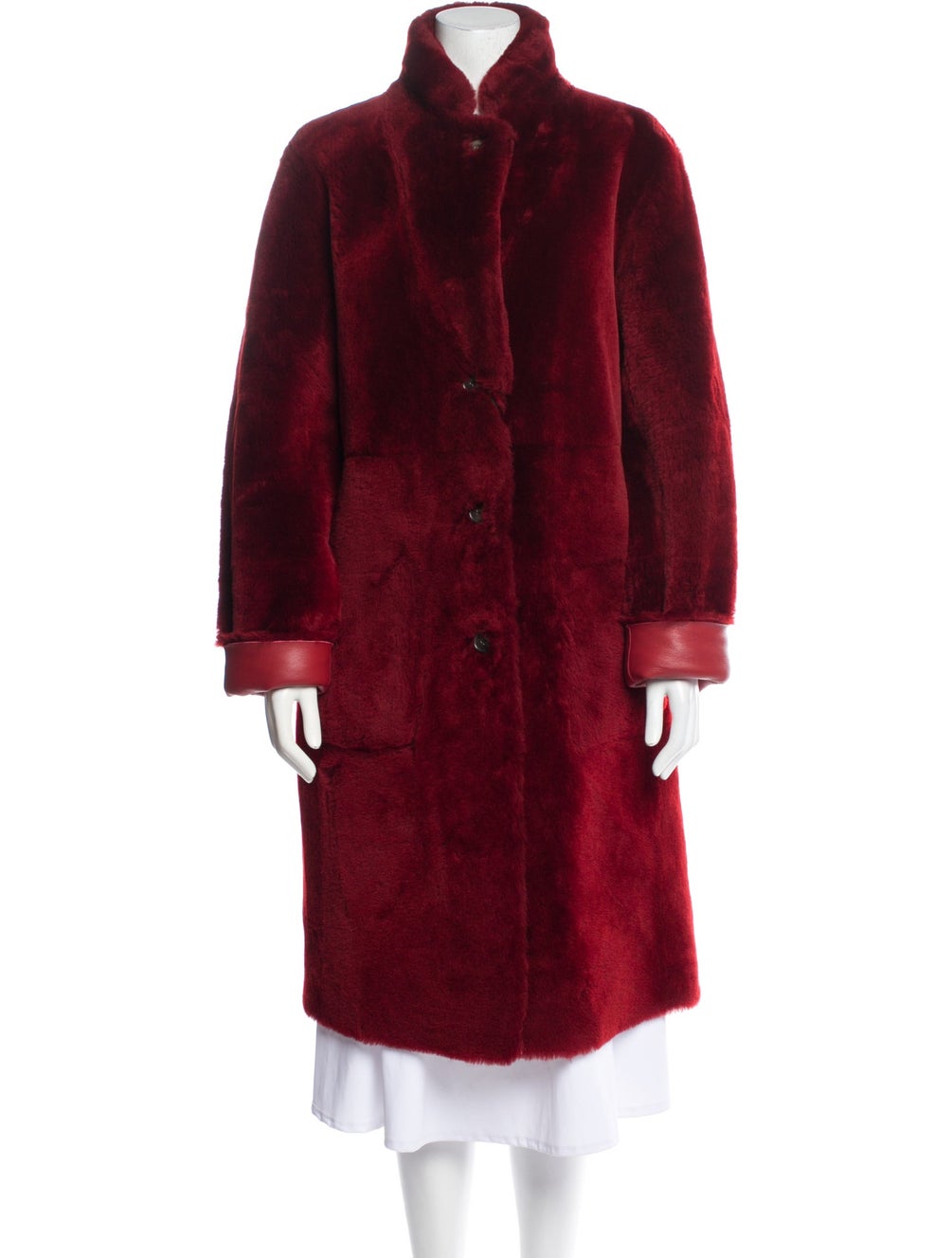 Joseph Lambskin Faux Fur Coat w/ Tags - Red Coats, Clothing - JOS61336 ...