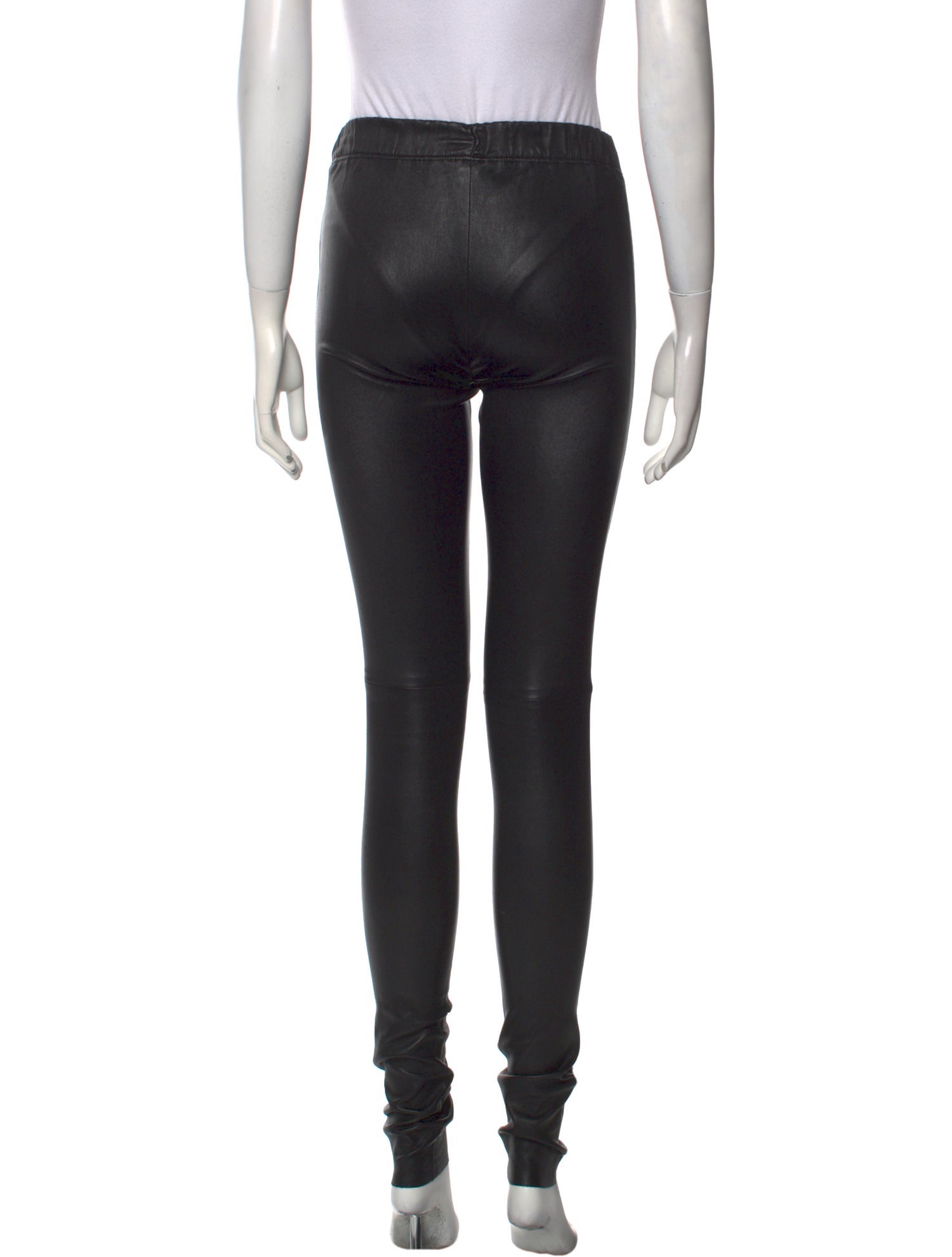 Joseph Lambskin Skinny Leg Pants - Black, 8" Rise Pants, Clothing ...