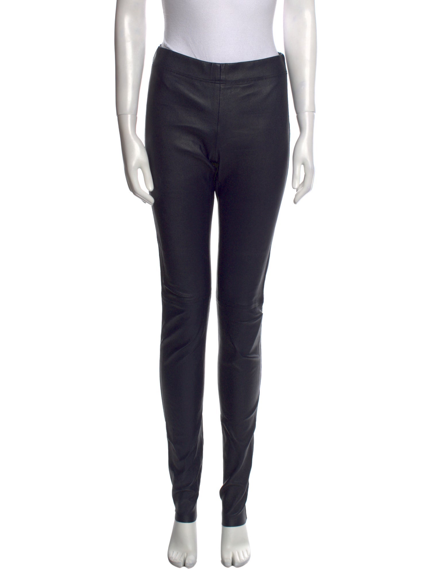 Joseph Lambskin Skinny Leg Pants - 9" Rise, Blue Pants, Clothing ...