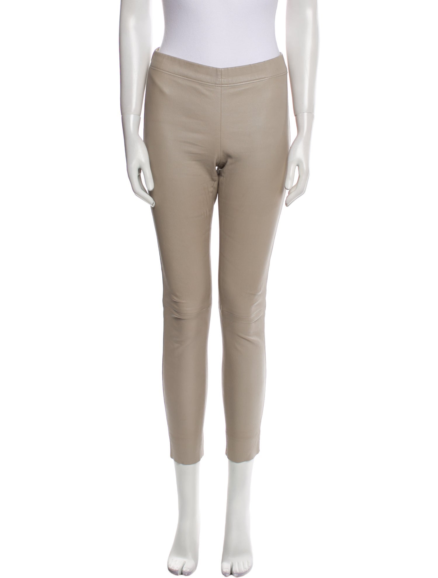 Joseph Lambskin Skinny Leg Pants - 8.25" Rise, Grey Pants, Clothing ...