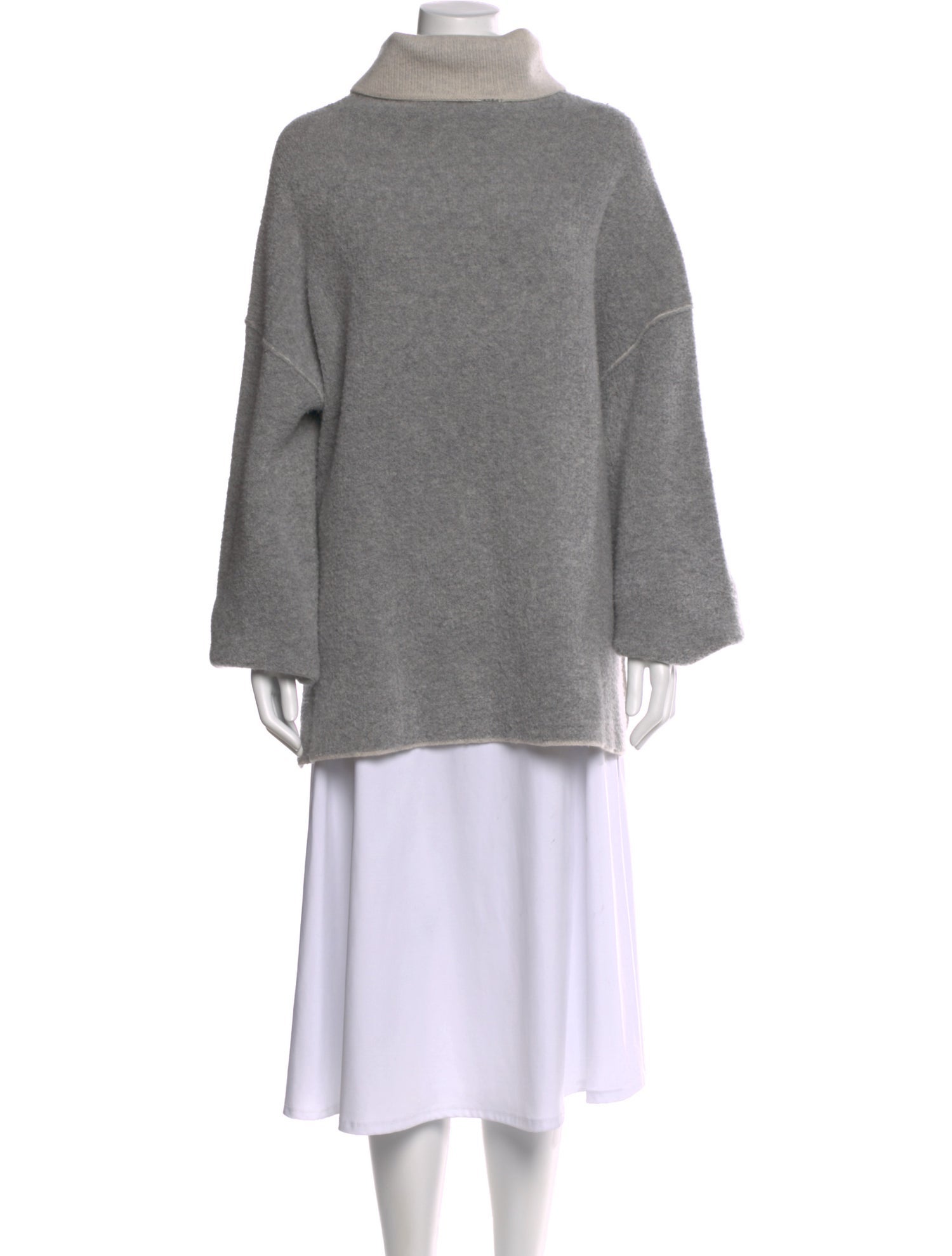 Joseph Mock Neck Sweater - Grey Knitwear, Clothing - JOS69062 | The ...